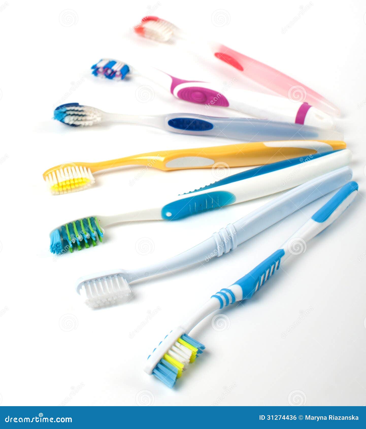 Bunch of Multicolored Toothbrushes Stock Photo - Image of cleaning ...