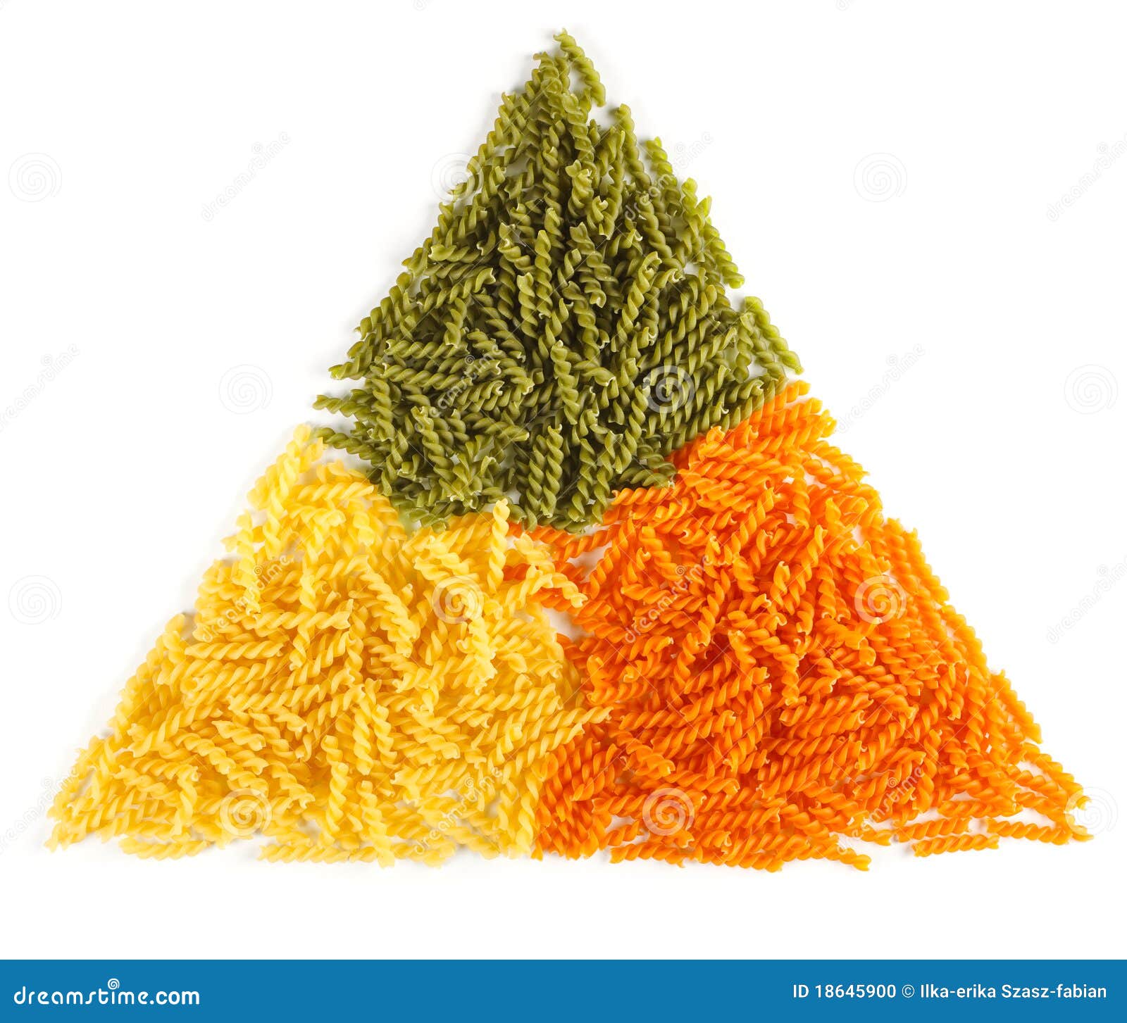 Bunch of Naturally Colored Pasta Stock Photo - Image of twisted, green ...