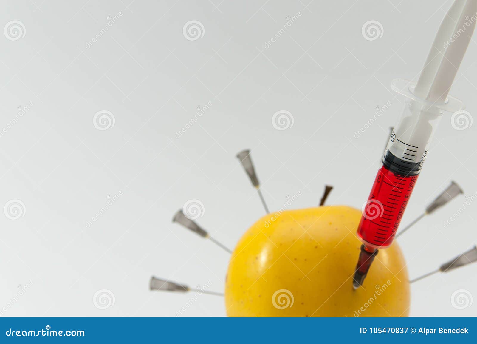 A Bunch of Needles , Syringe with Red Liquid . Stock Image - Image of ...