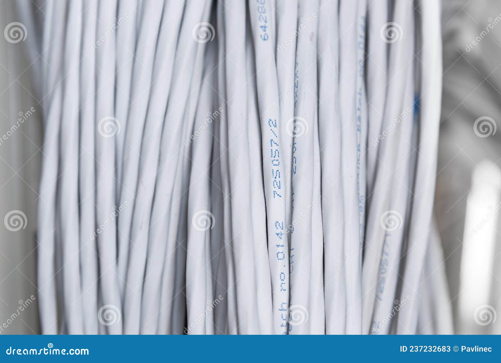 Bunch of Network Cables in Wave Pattern Leading Across Server Ro Stock ...