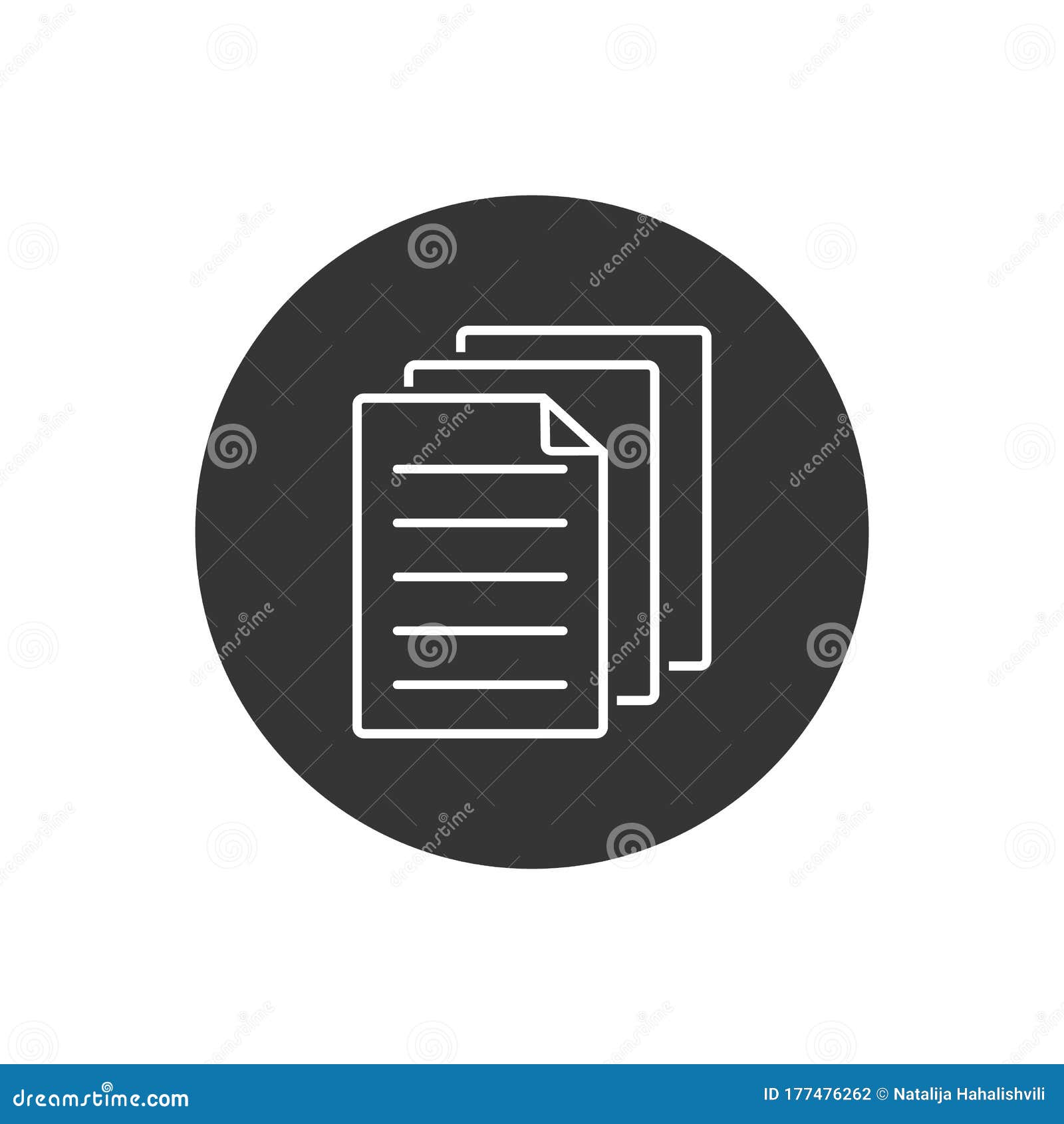 Bunch of Notes or Stack of Documents Line Art Vector Icon for Apps ...