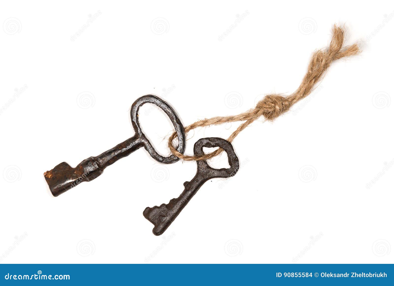 Bunch of Old Keys on a Rope Stock Photo - Image of burglar, passkey ...