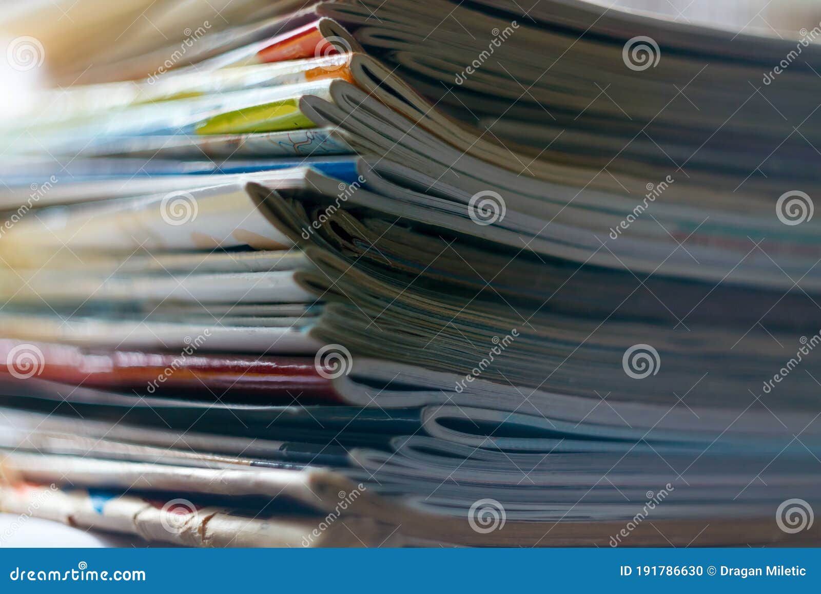 A bunch of old magazines stock photo. Image of magazines - 191786630