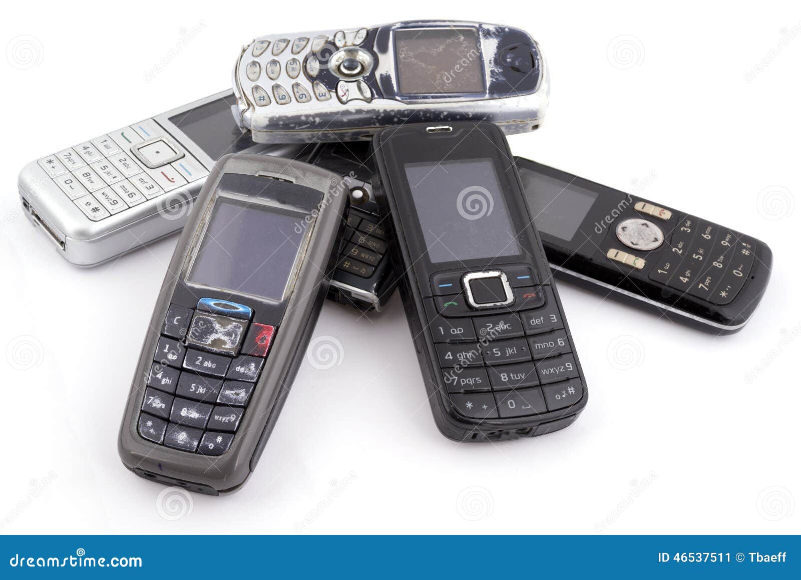 Bunch of old mobile phones stock image. Image of bunch - 46537511