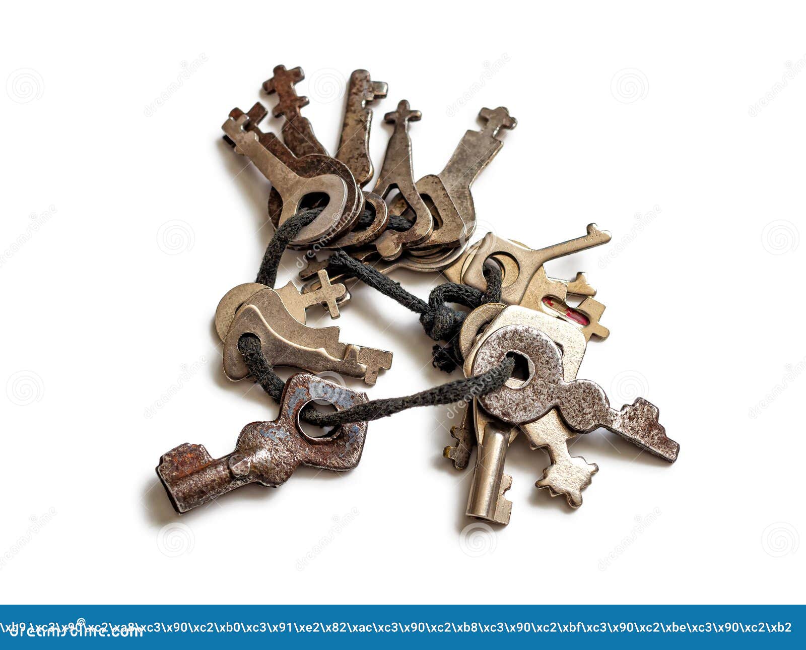 Bunch of Old, Small Keys To Lost Locks on a White Background Stock ...