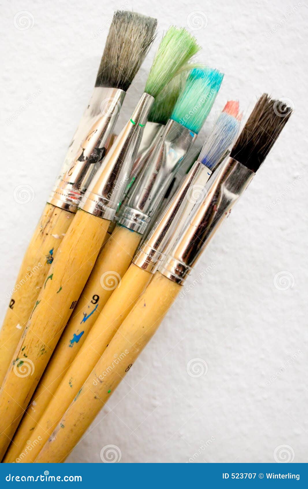 Bunch of Paint Brushes stock image. Image of colourful - 523707