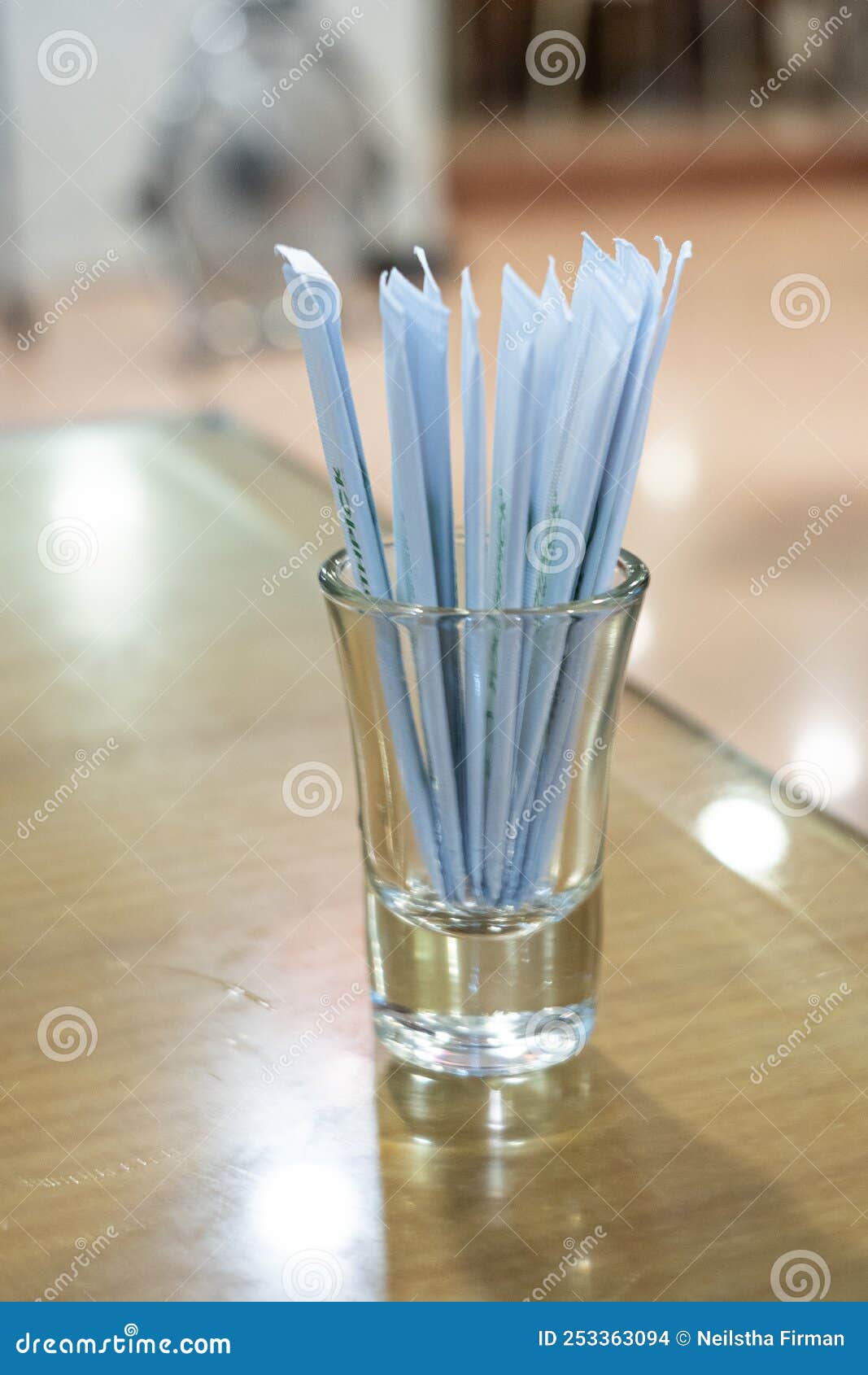 Bunch of Paper Packed Tooth Picks in a Glass Stock Photo - Image of ...