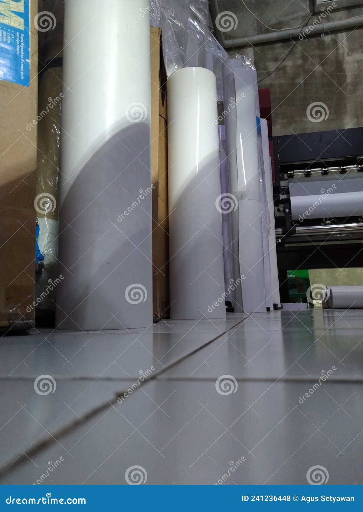 Bunch of Paper Roll Machine Stock Photo - Image of flooring, bunch ...