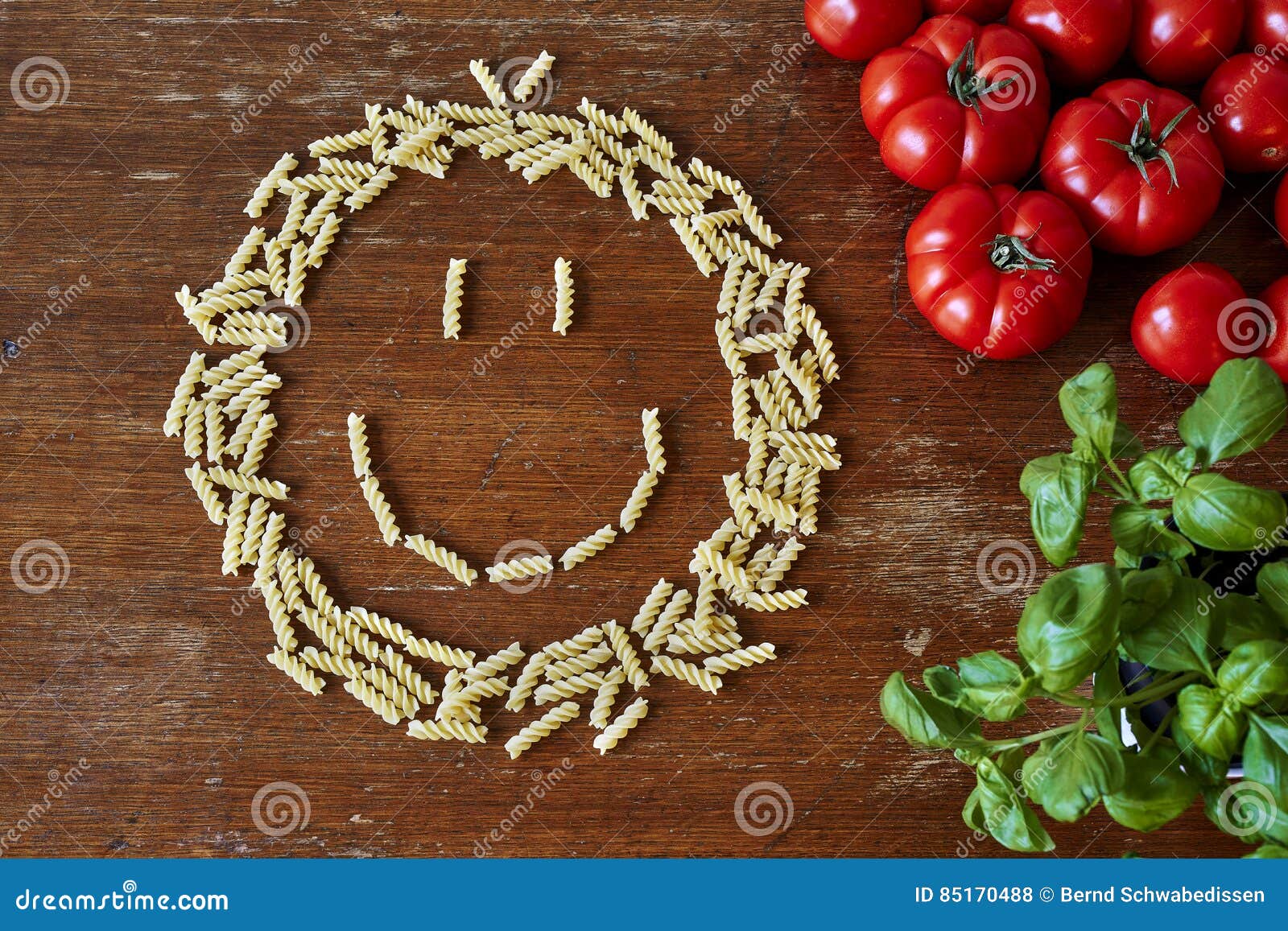 A Bunch of Pasta in Form of a Smiley Face Stock Photo - Image of pasta ...