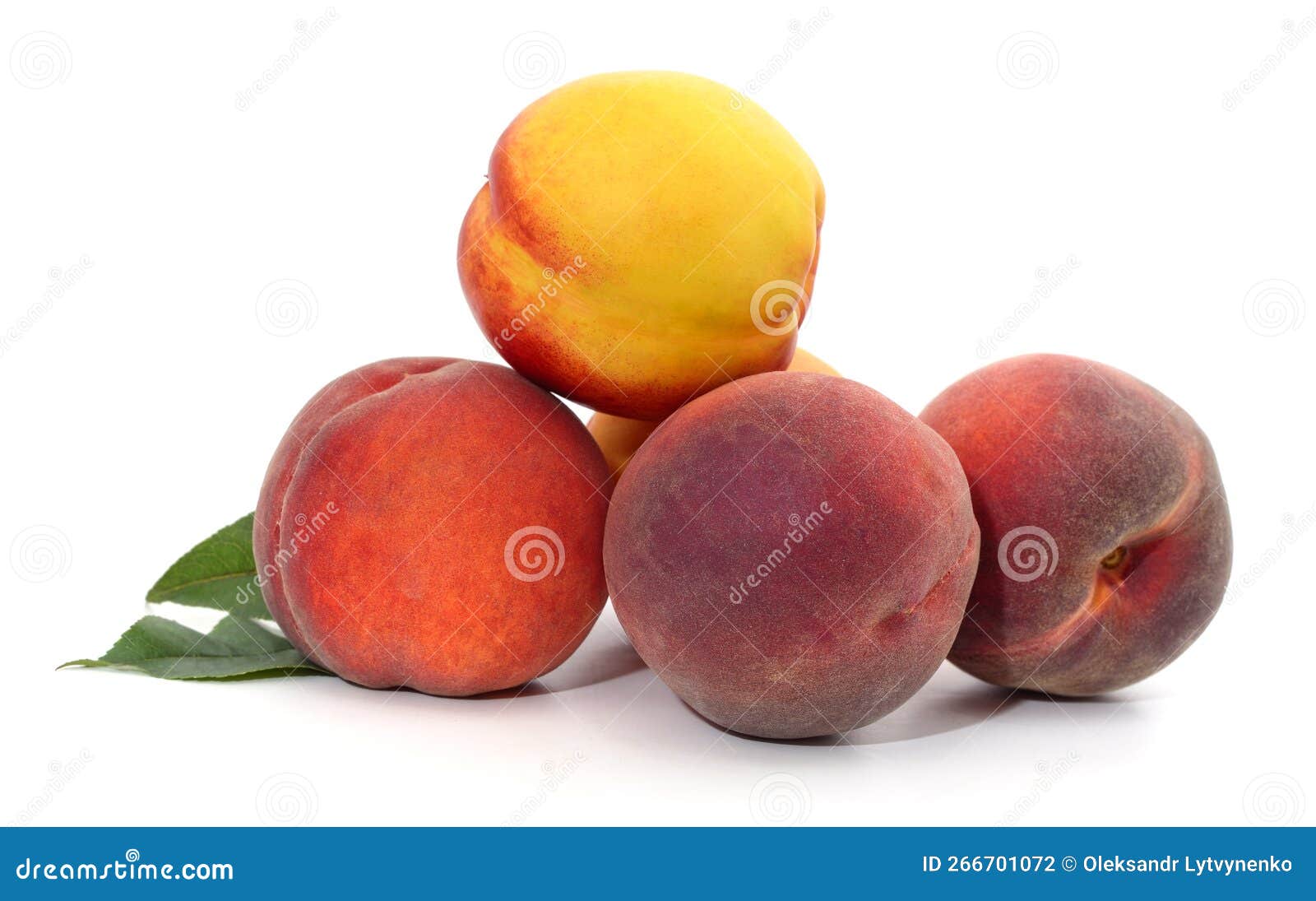 A Bunch of Peaches and Leaves Stock Photo - Image of seed, slice: 266701072