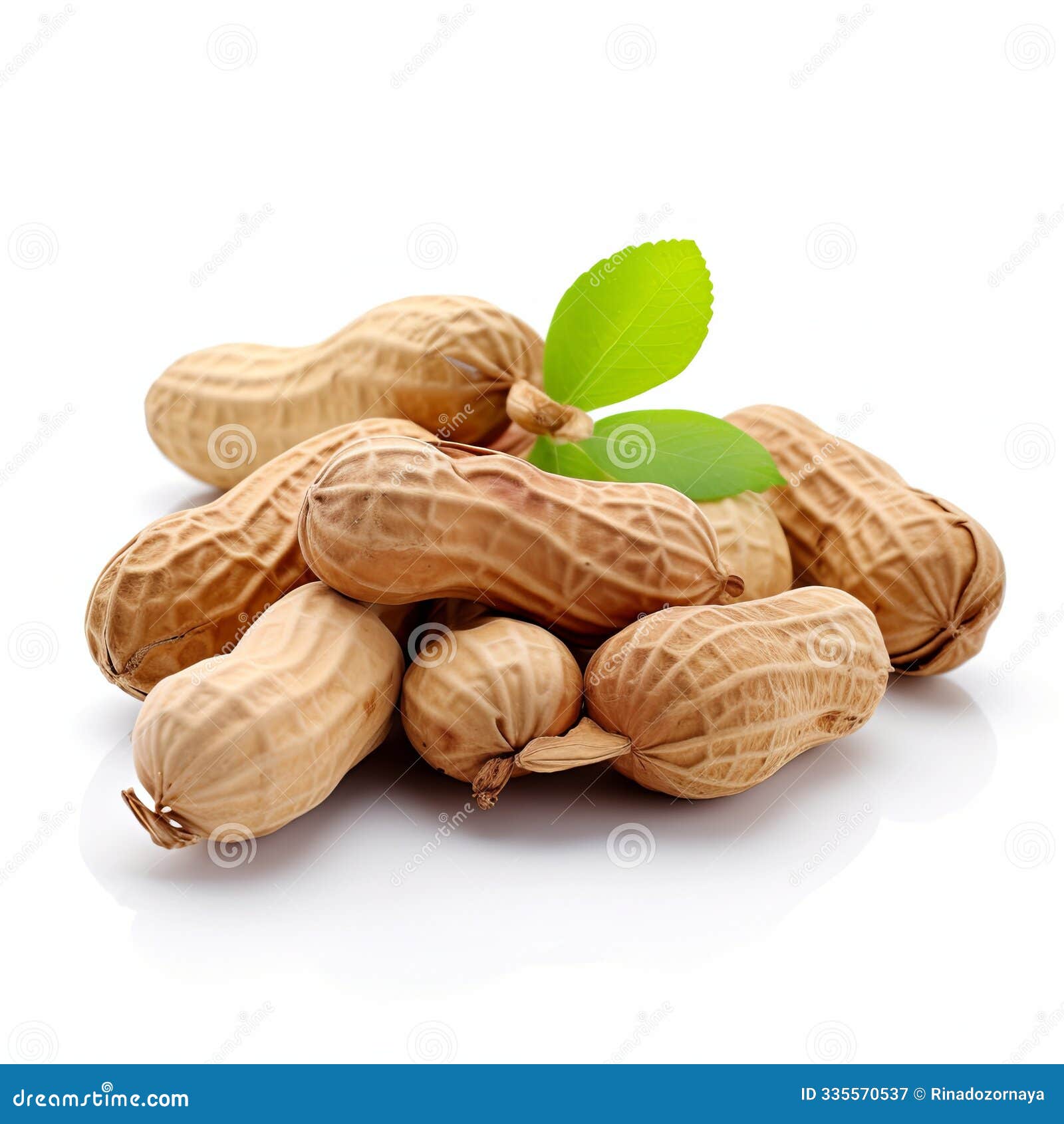 A Bunch of Peanuts on a White Background Stock Image - Image of organic ...