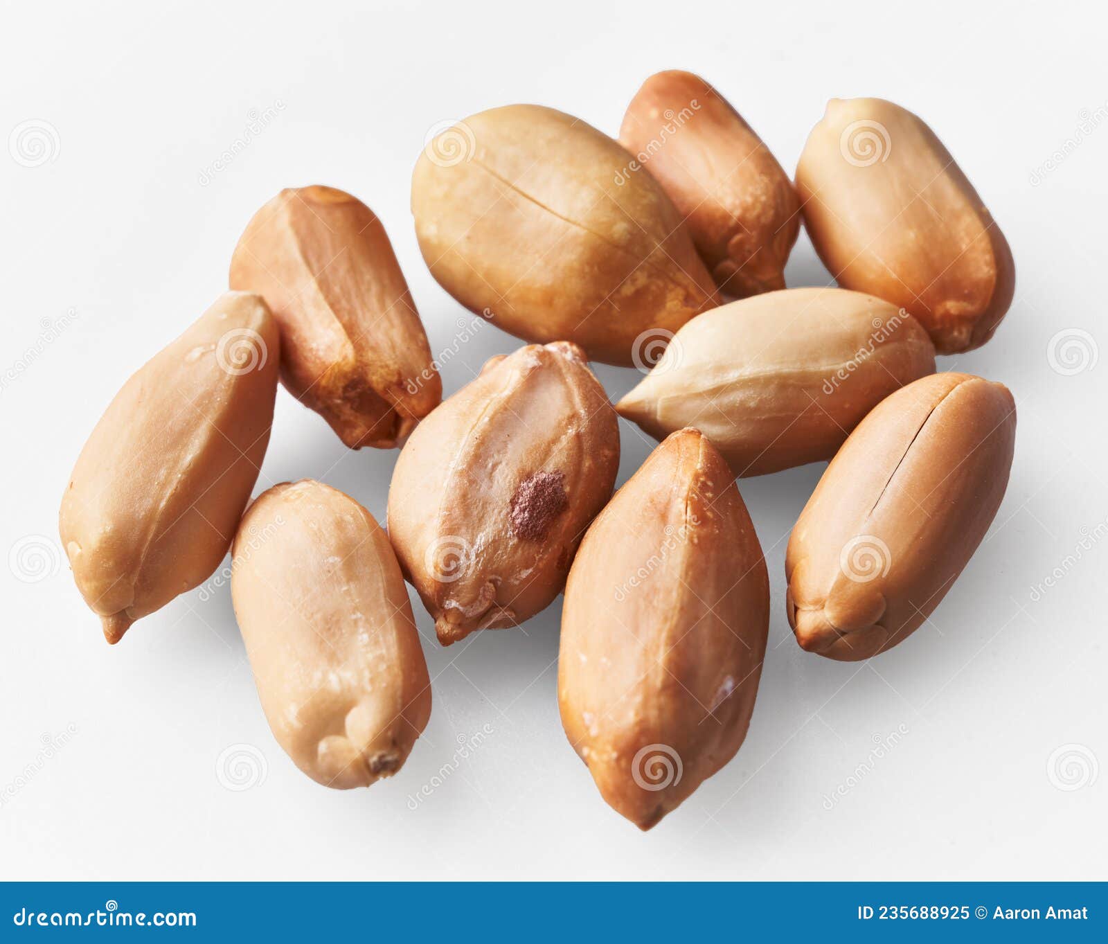 Bunch of Peeled Peanuts Isolated on a White Background Stock Image ...