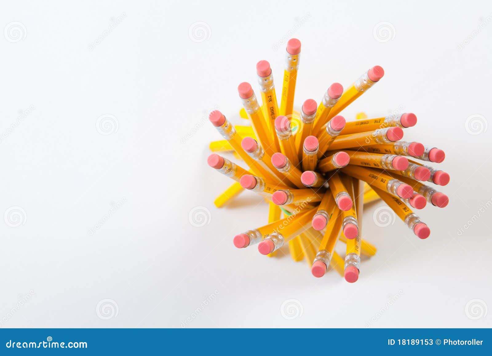 Bunch of pencils on white stock image. Image of alone - 18189153