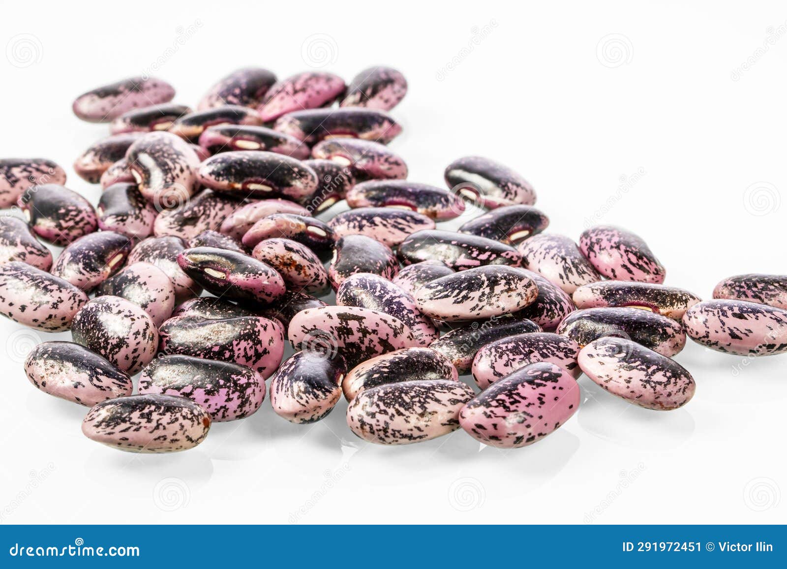 Bunch of Pink Beans on a White Background Stock Image - Image of ...
