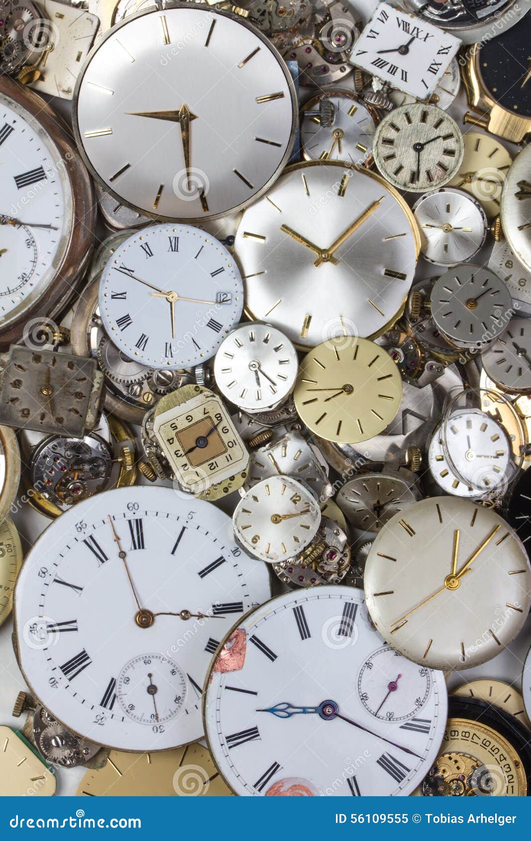 Bunch of Pocket Watch Clockworks Stock Image - Image of engineering ...