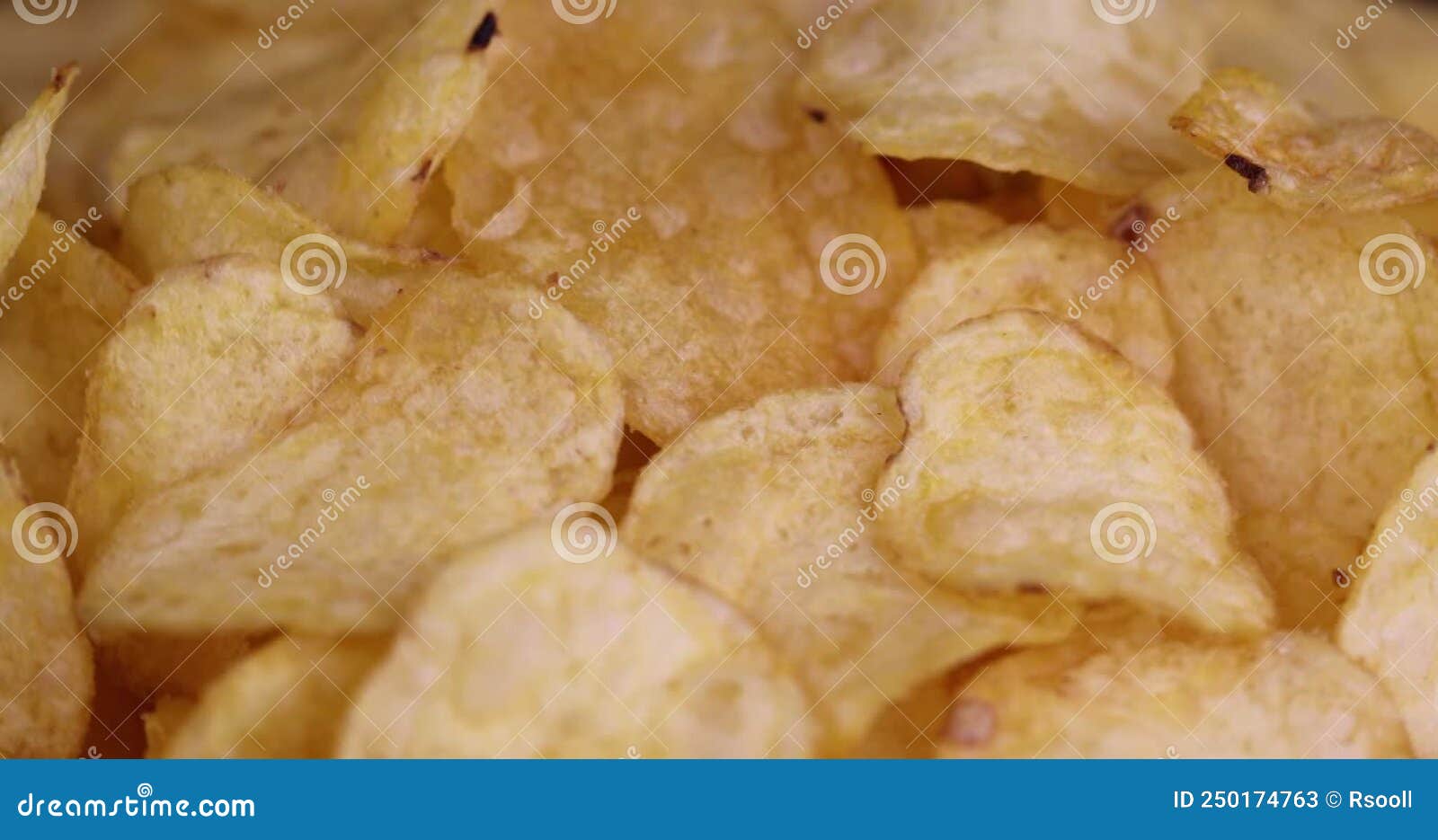 A Bunch of Potato Chips are Spinning Stock Video - Video of food, flat ...