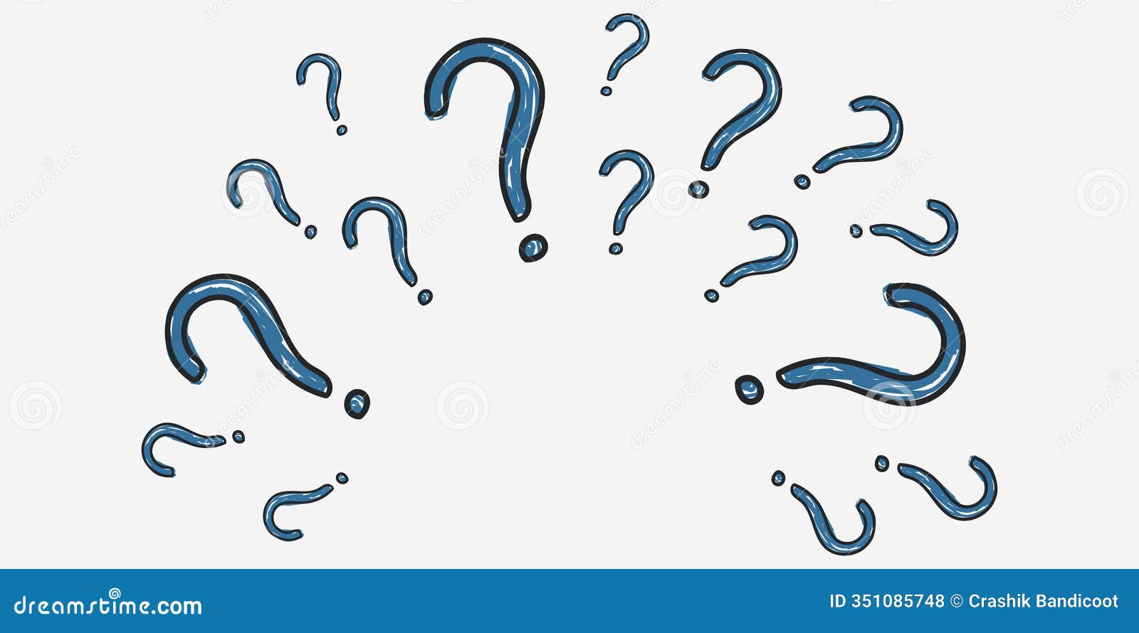 A Bunch of Question Marks Shooting Out from the Middle. Stock ...
