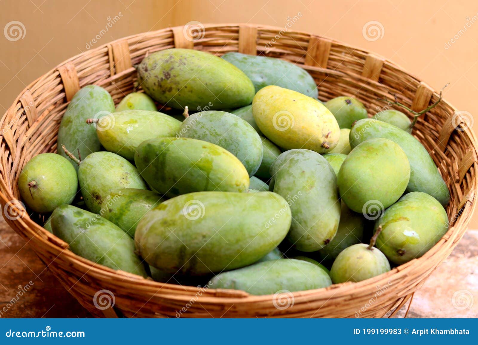 Bunch of raw mango stock image. Image of fruit, eatable - 199199983
