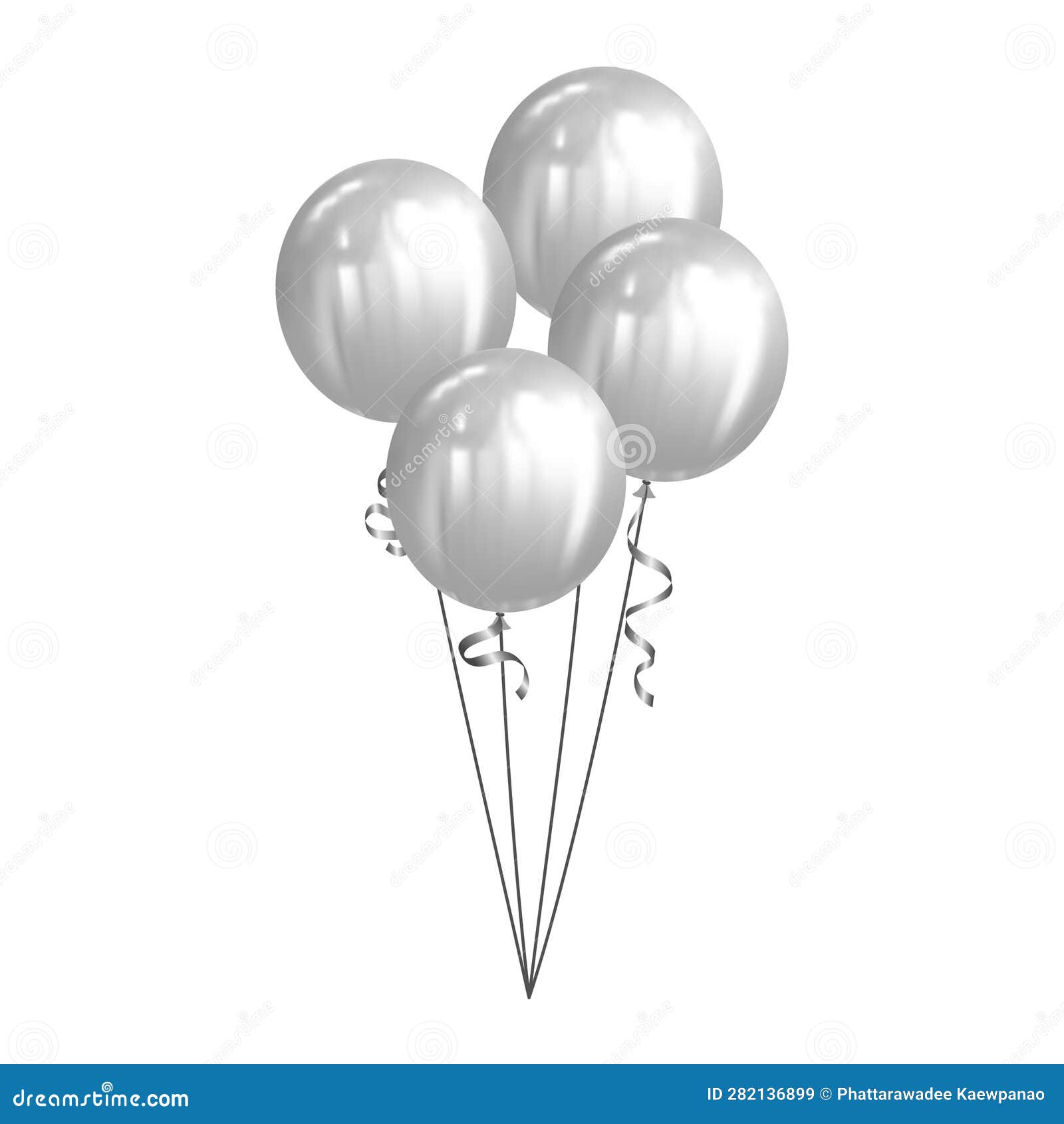 3D Air Balloons. Glossy And Matte Render Inflated Spheres For Holiday ...