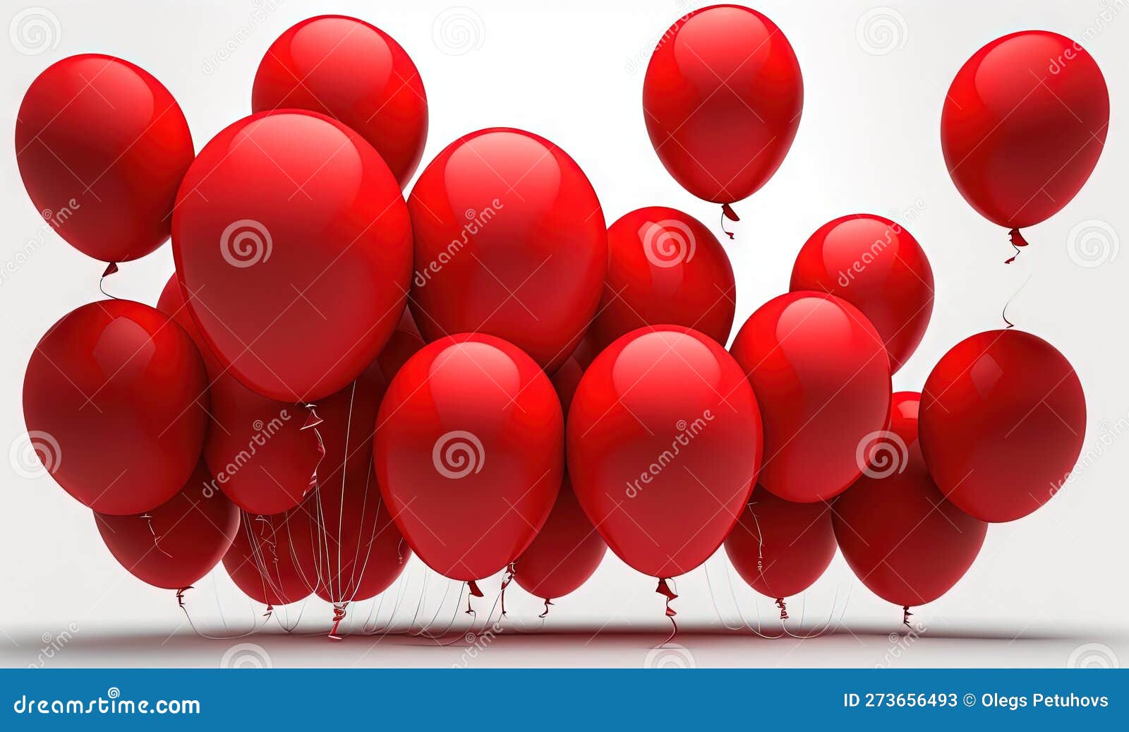 A Bunch of Red Balloons Floating in the Air on a White Background Stock ...