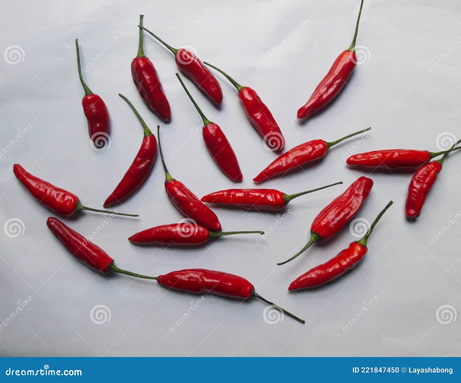 Bunch of Red Chilli Peppers White Background Stock Photo - Image of ...