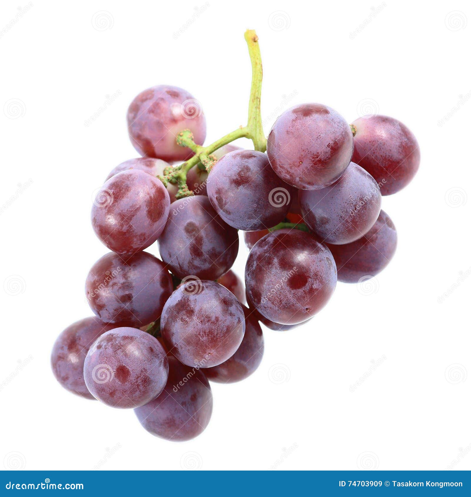 Bunch of Red Grape Isolated on White Stock Image - Image of isolated ...