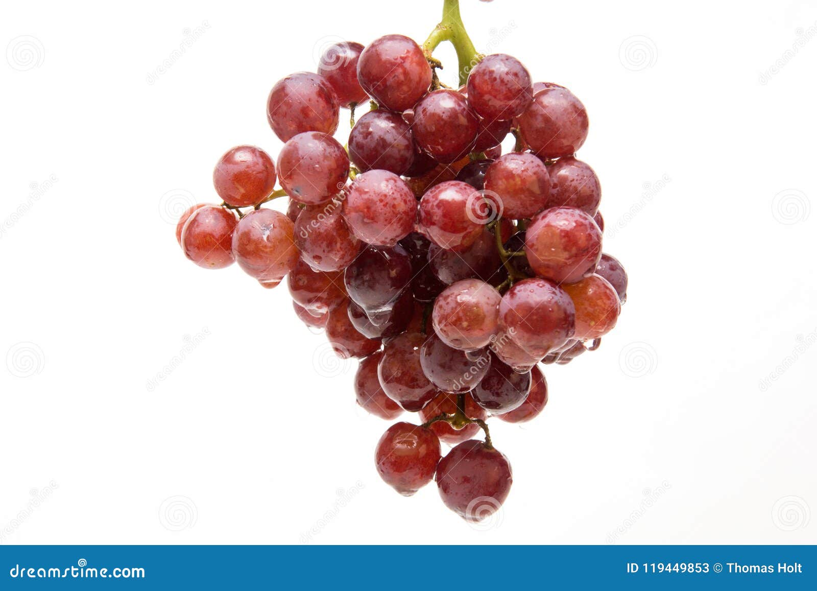 Bunch of Red Grapes Isolated Stock Image - Image of natural, produce ...