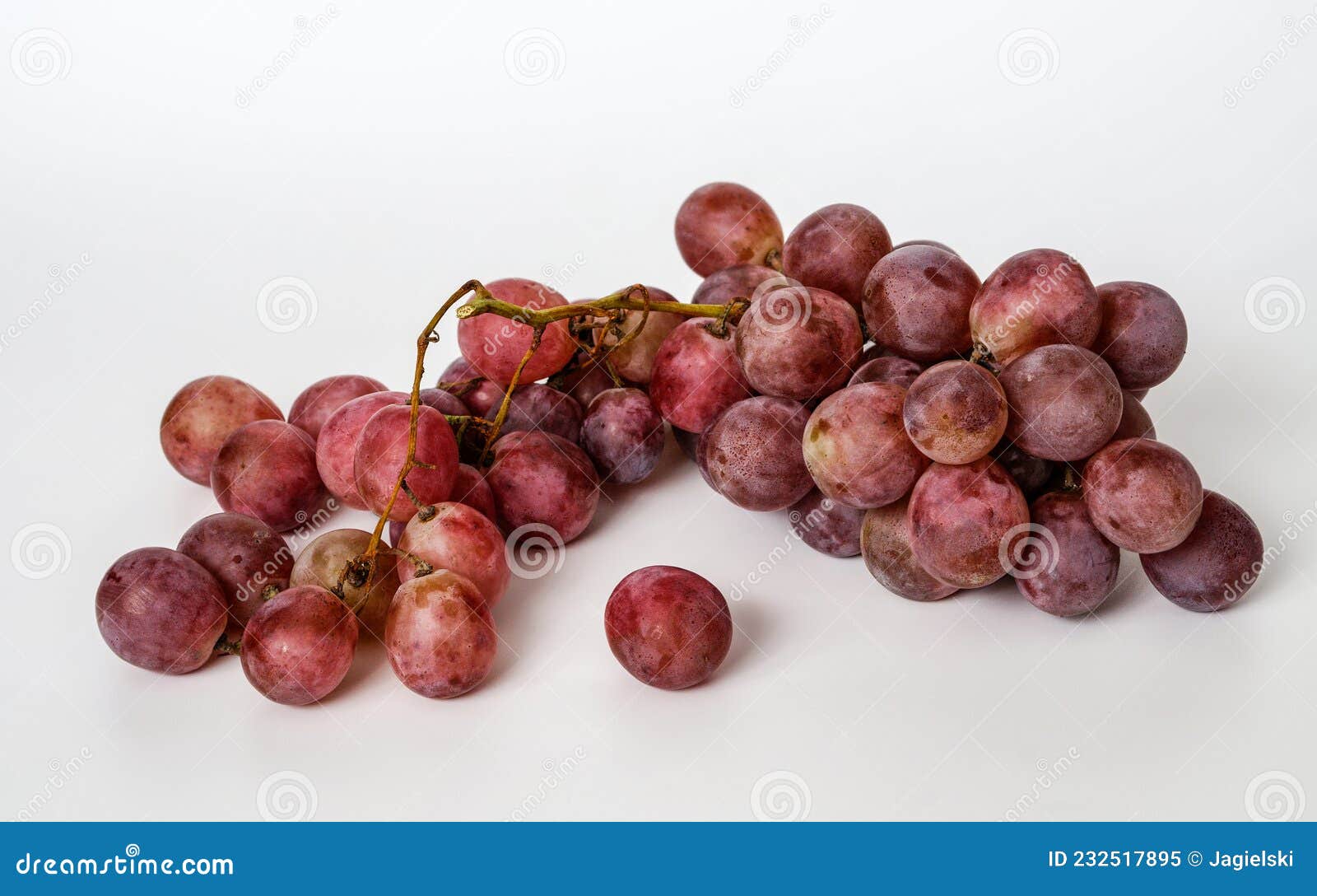 A bunch of red grapes stock image. Image of fruits, macro - 232517895