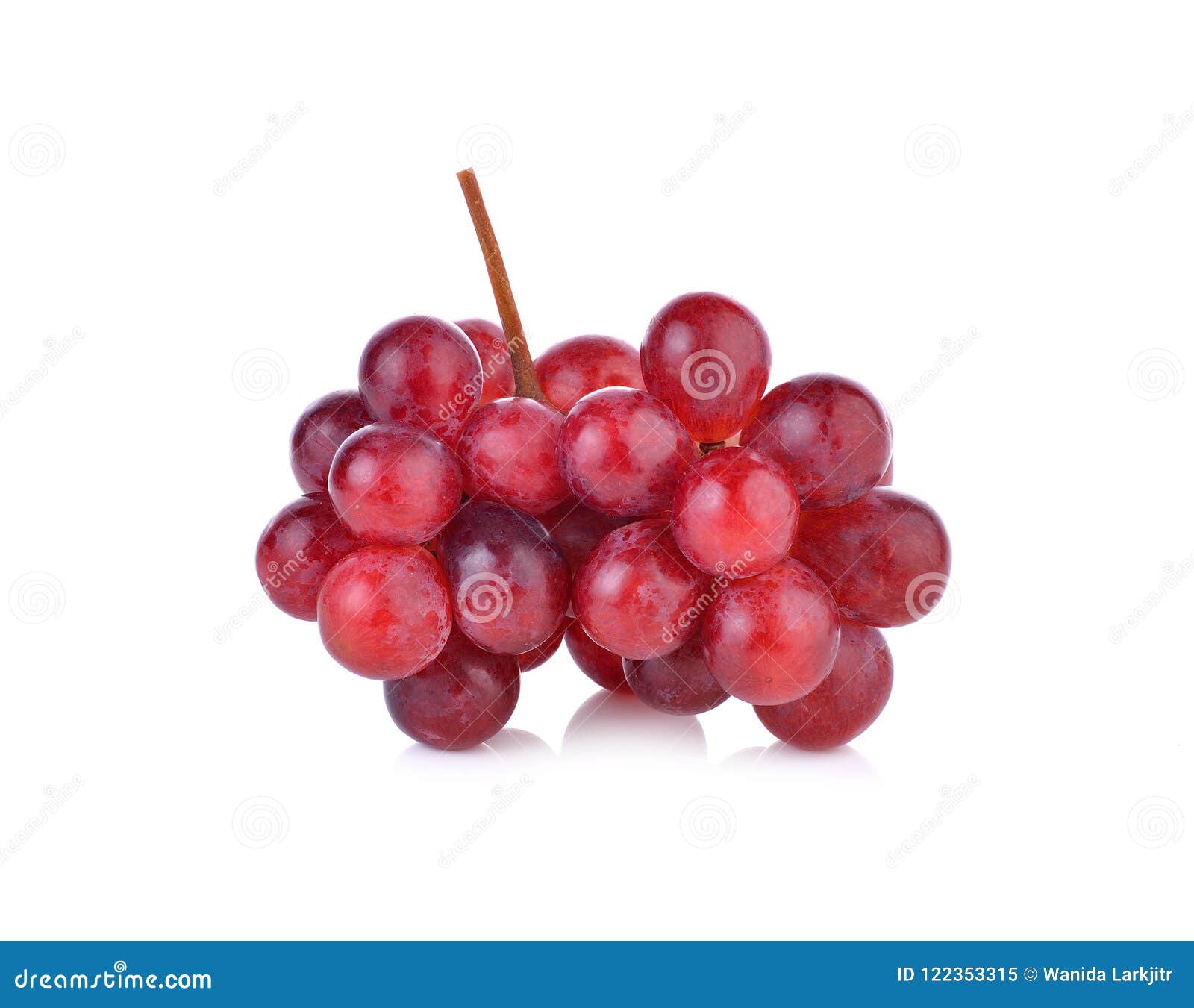 Bunch of Red Grapes on White Background Stock Image - Image of healthy ...
