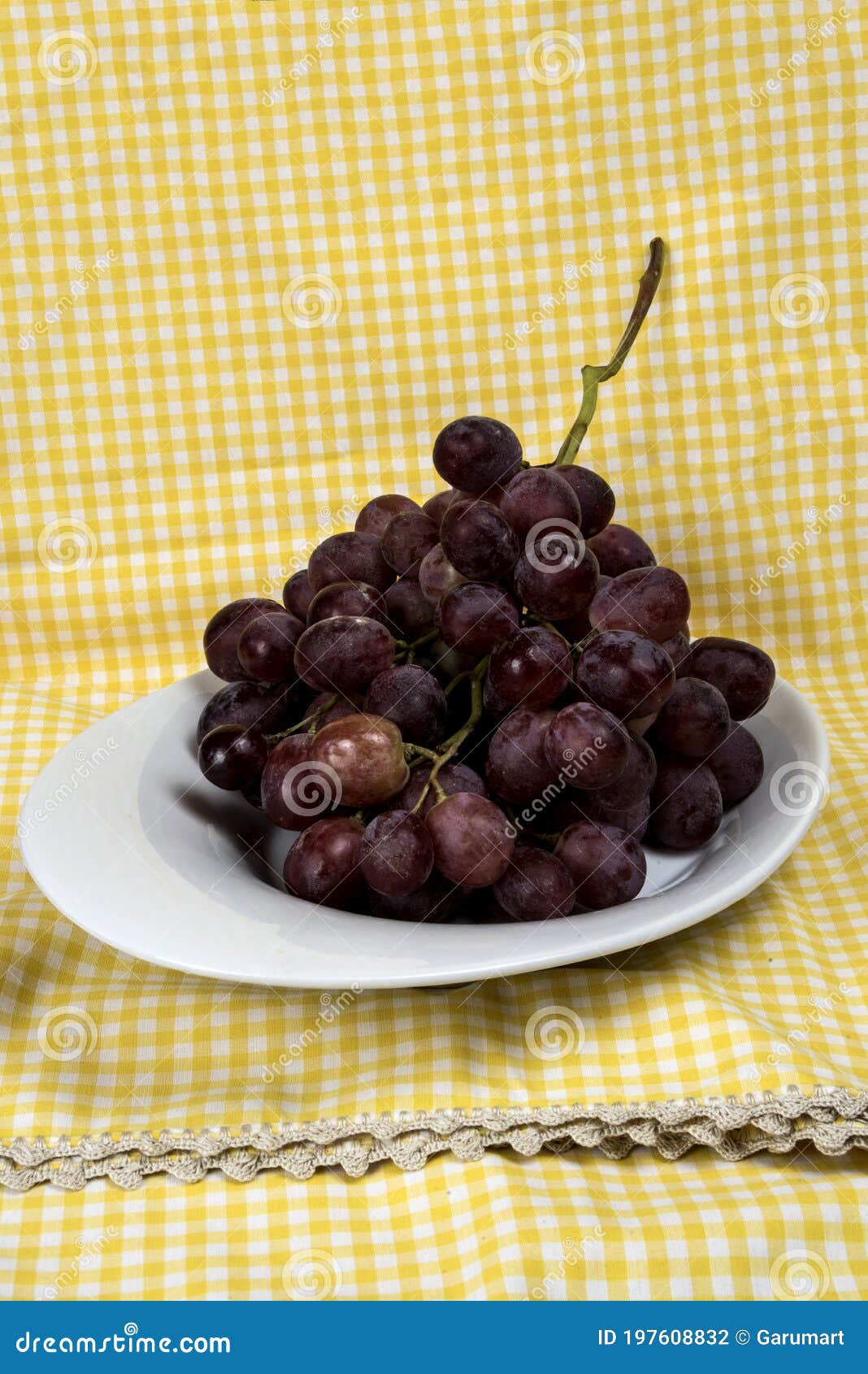 Bunch of Red Organic Grapes on a Tray Stock Photo - Image of natural ...
