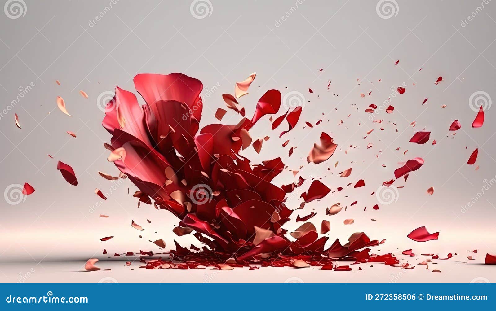 A Bunch of Red Pieces of Paper Flying through Th Stock Illustration ...