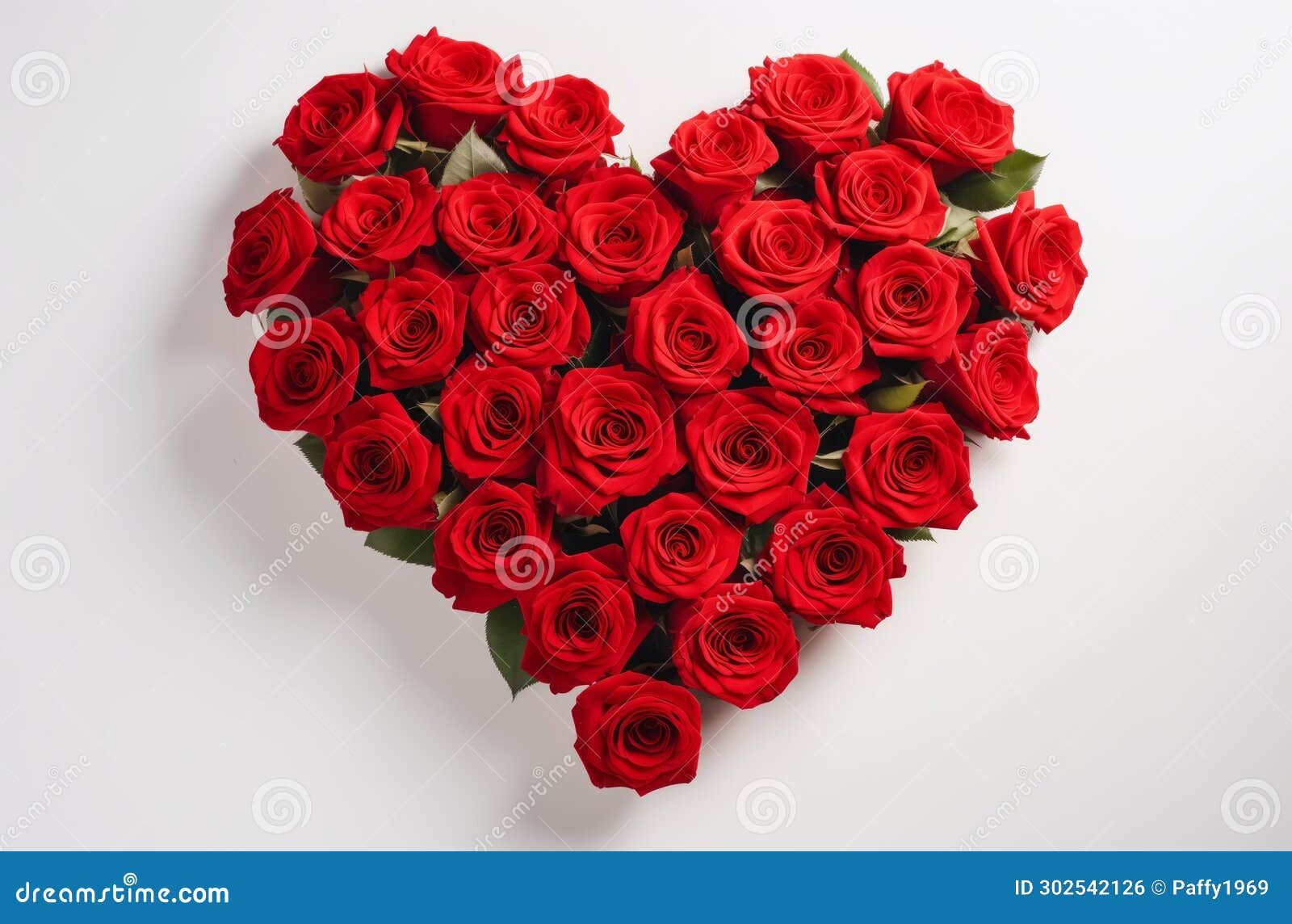 Bunch of Red Roses in Heart Shape, on White. Stock Photo - Image of ...