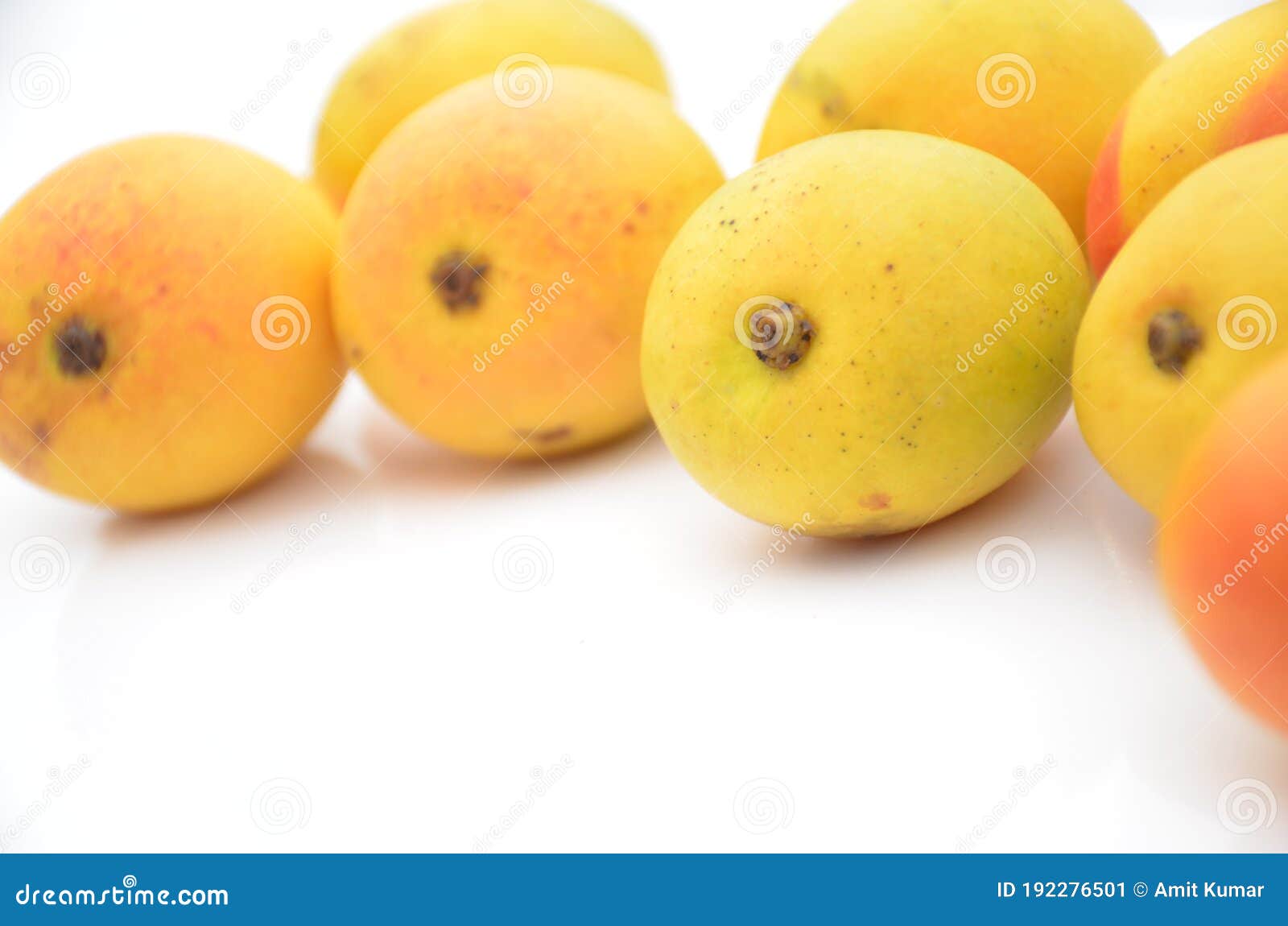 Bunch the Red Yellow Mango Isolated in White Background Stock Image ...