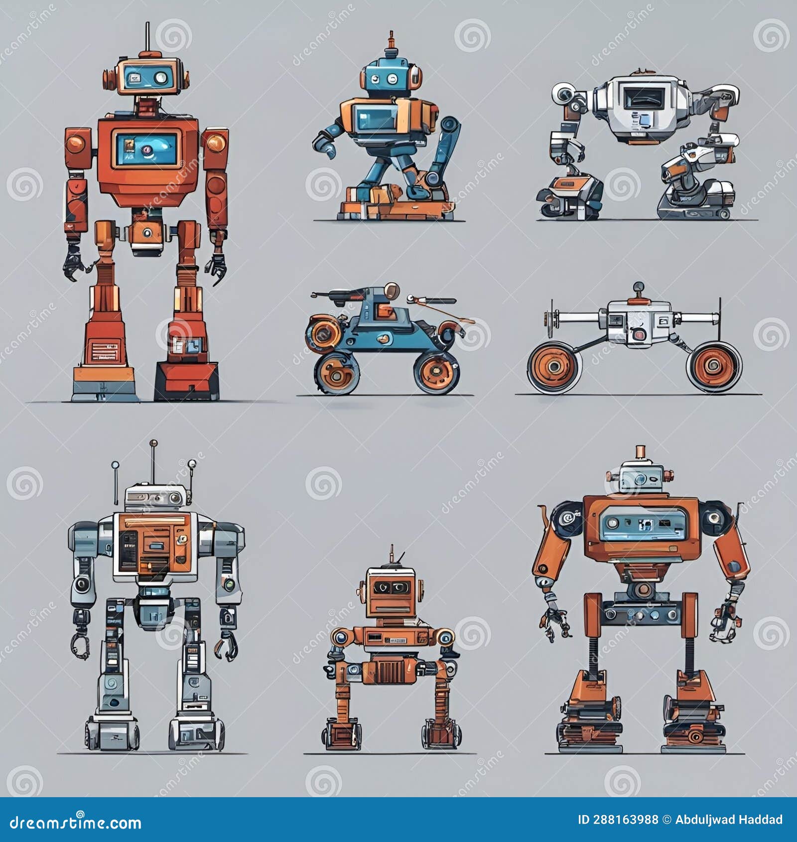 A Bunch of Robots that are Next To Each Other.AI Generated Stock Photo ...