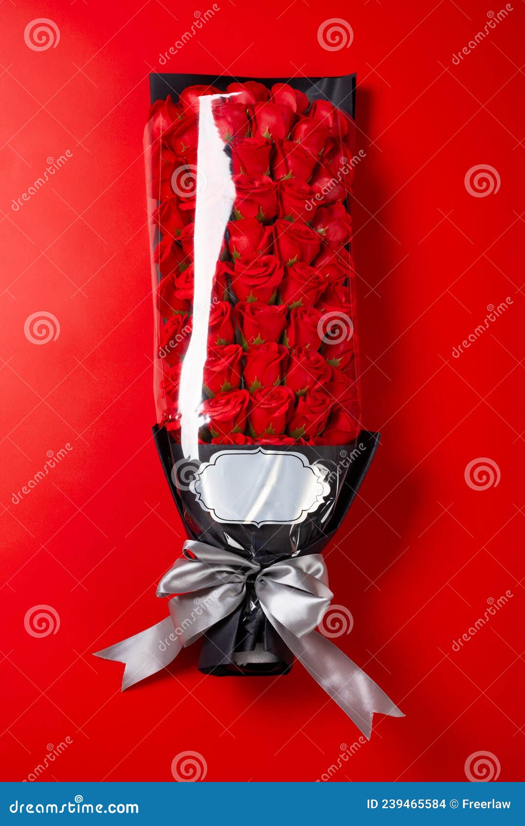 Bunch of Roses As Present on Red Stock Photo - Image of roses, lovely ...