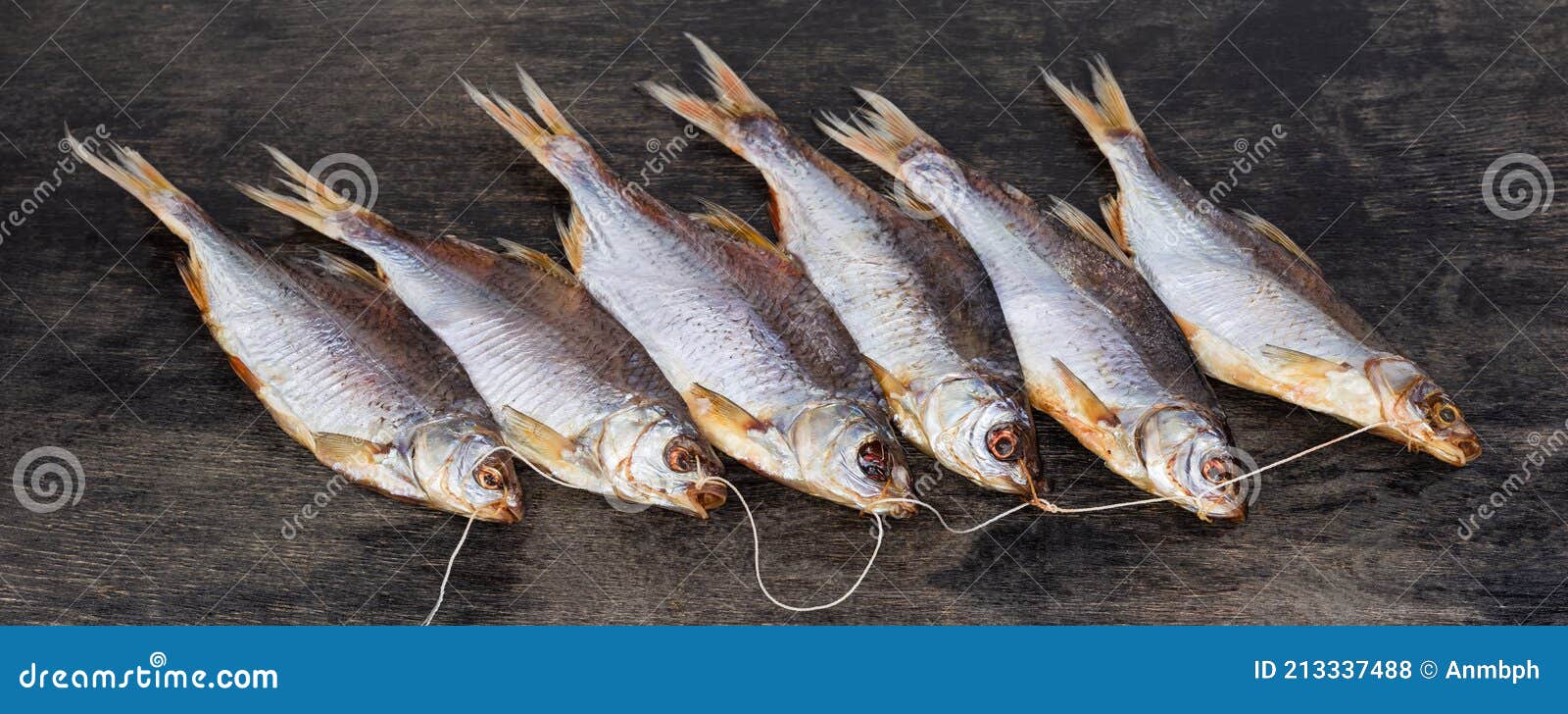 Bunch of Salted and Dried Roach on Black Surface Stock Photo - Image of ...