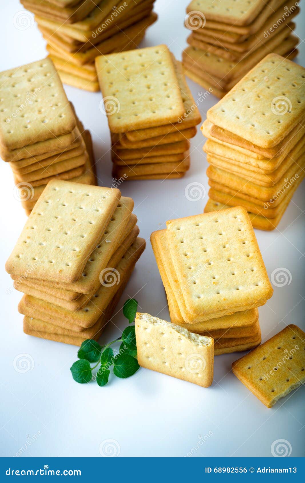 Bunch of salty crackers stock photo. Image of layers - 68982556