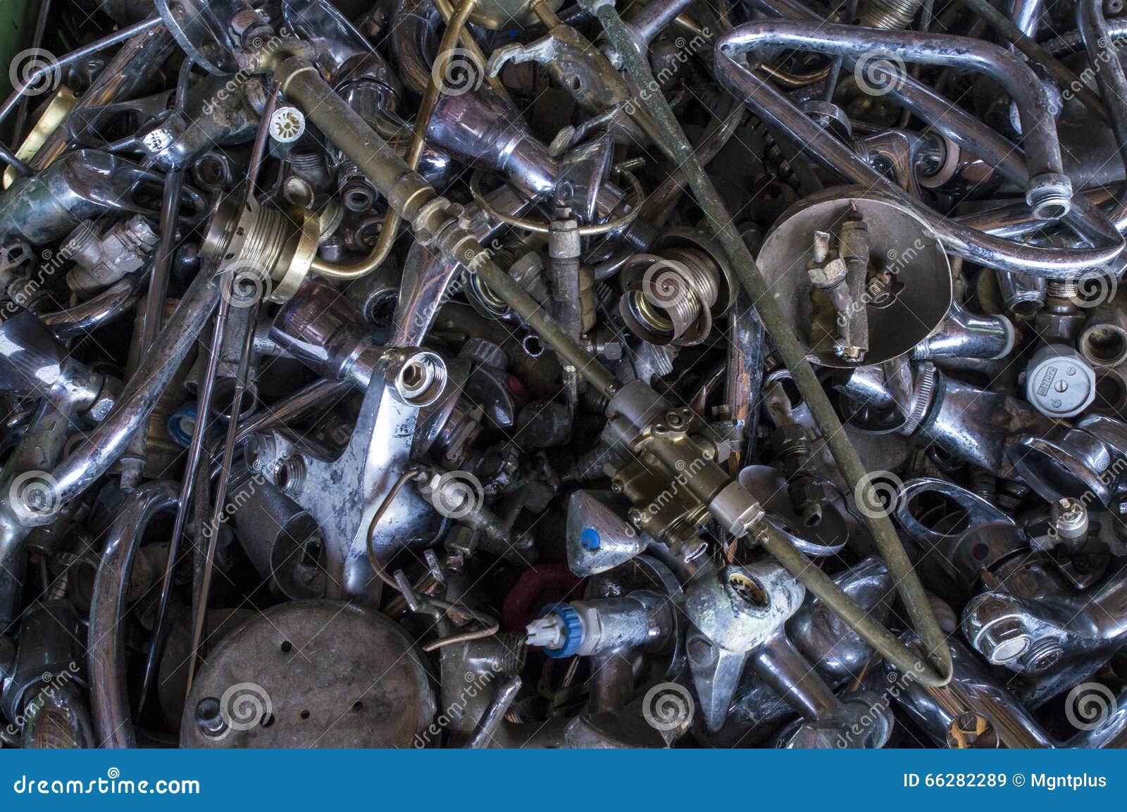 A bunch of scrap metal stock image. Image of brown, recycling - 66282289