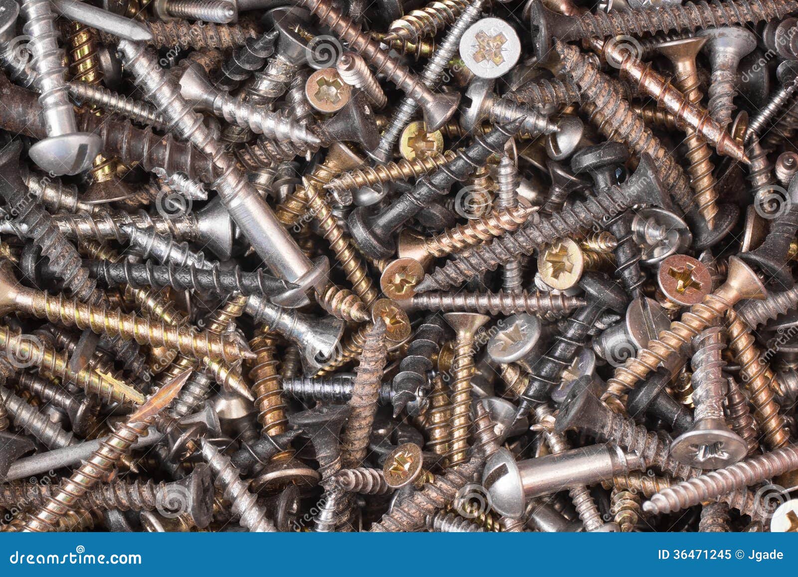 Bunch of screws stock image. Image of black, thread, hardware - 36471245