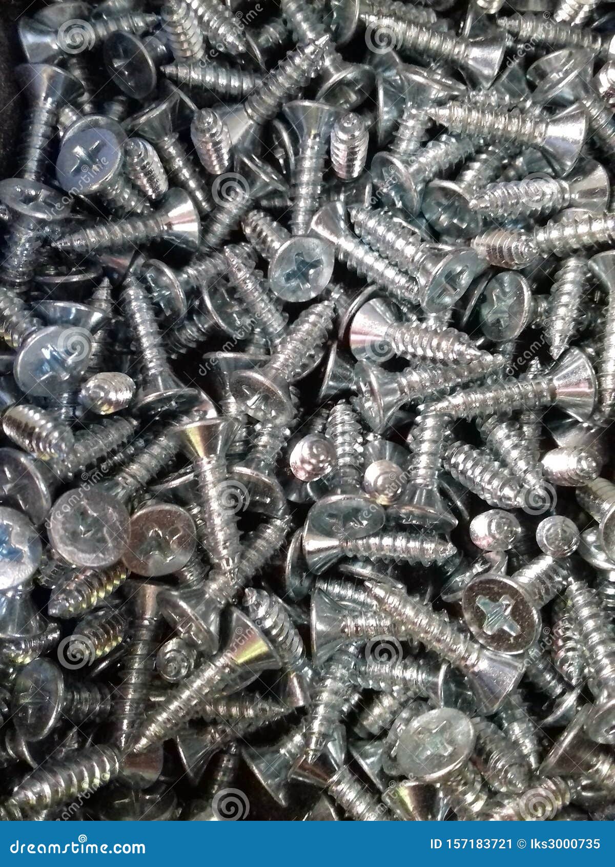 A bunch of screws together stock image. Image of shiny - 157183721