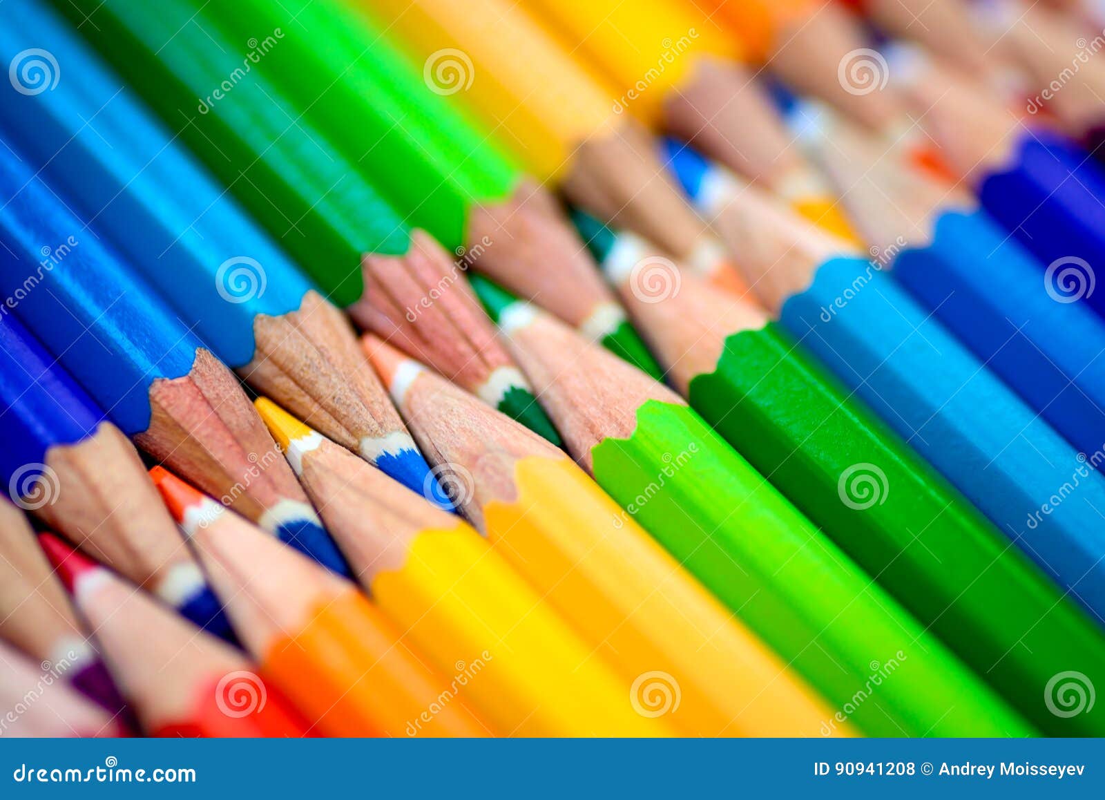 Bunch of Sharp Colorful Pencils Stock Photo - Image of office, artistic ...