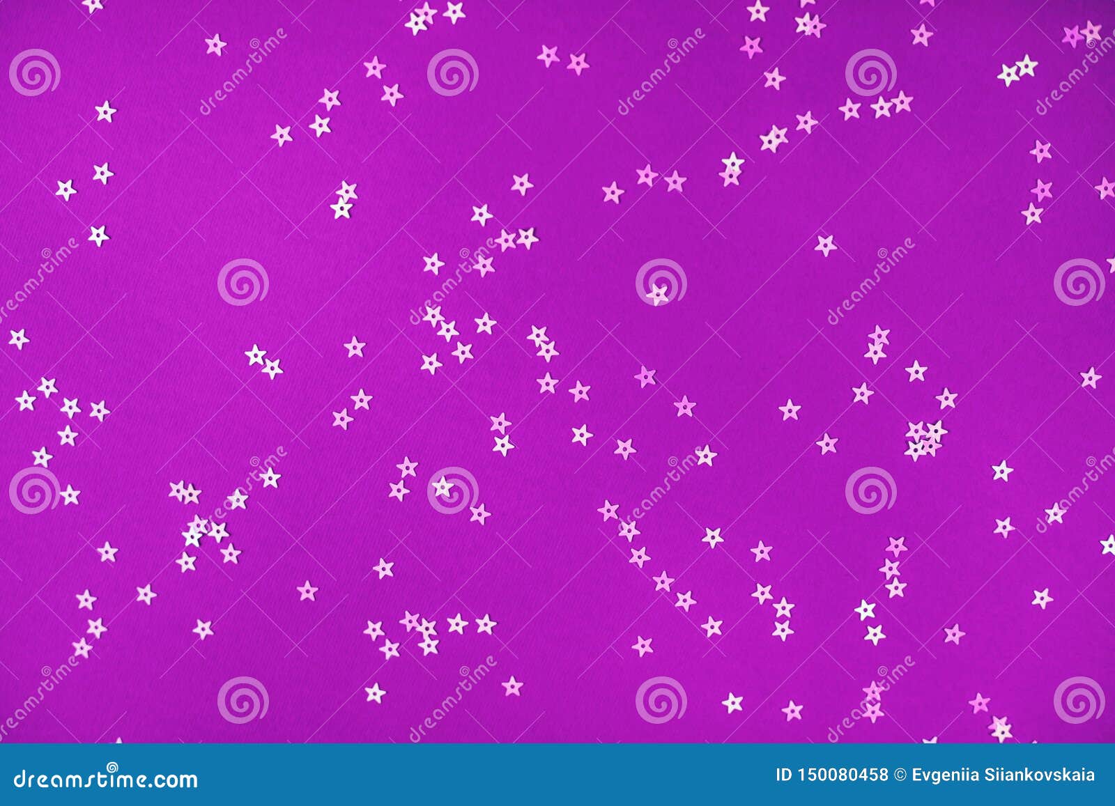 Bunch of Silver Stars on Violet Background. Stock Photo - Image of ...