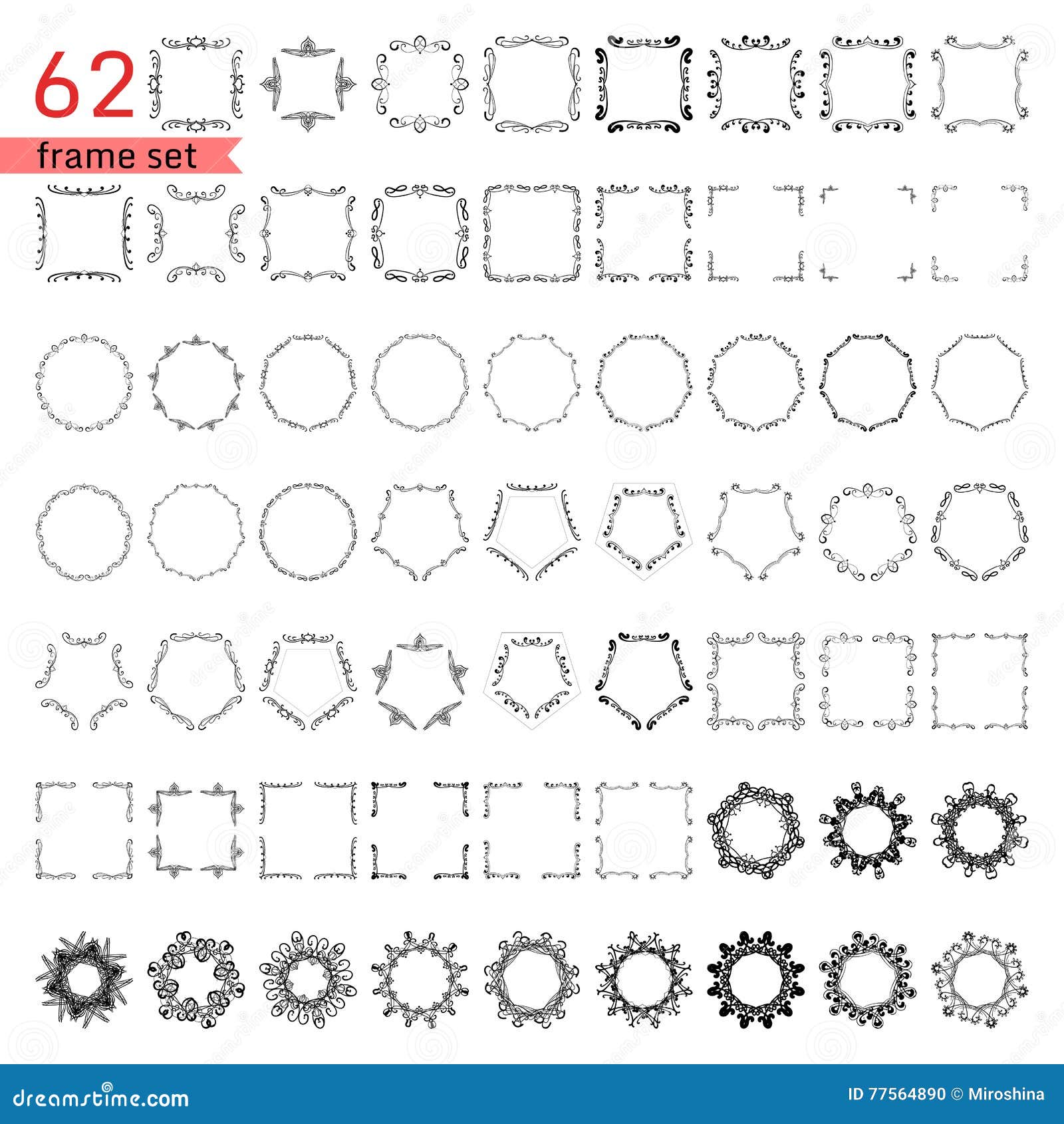 Bunch of Simple and Elegant Design Elements Stock Vector - Illustration ...