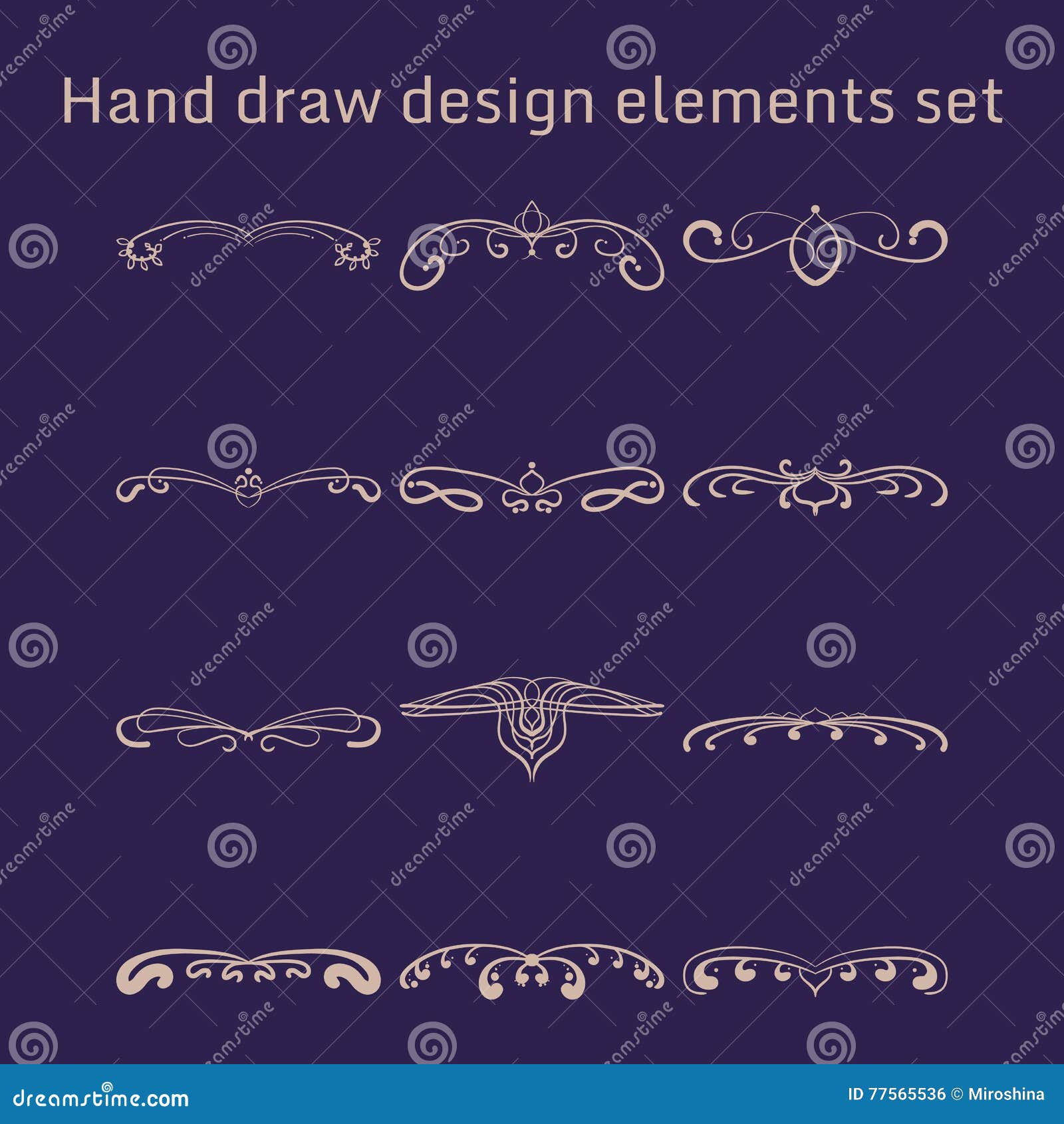 Bunch of Simple and Elegant Design Elements Stock Vector - Illustration ...