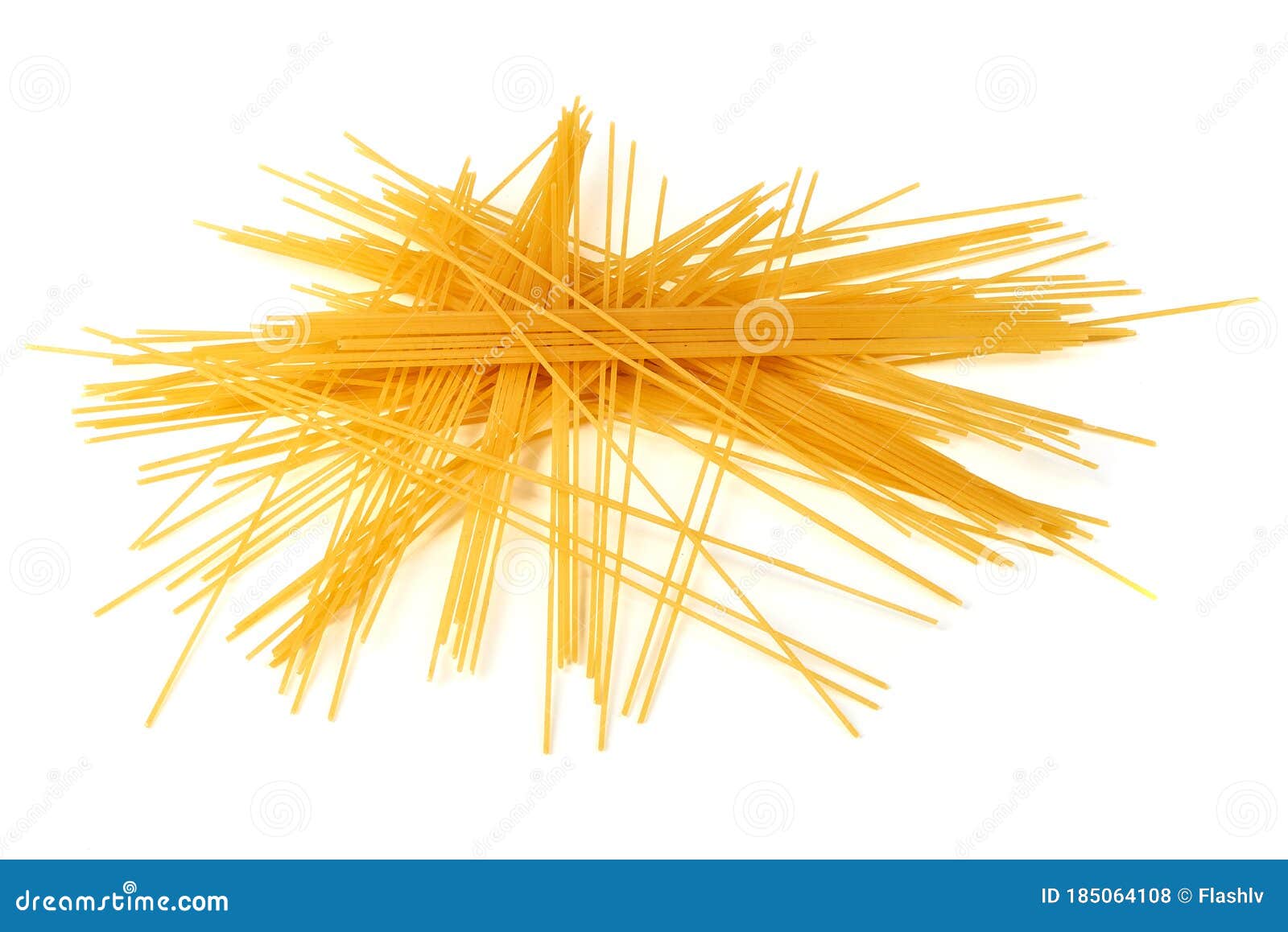 Bunch of Spaghetti, Isolated on White Background Stock Photo - Image of ...
