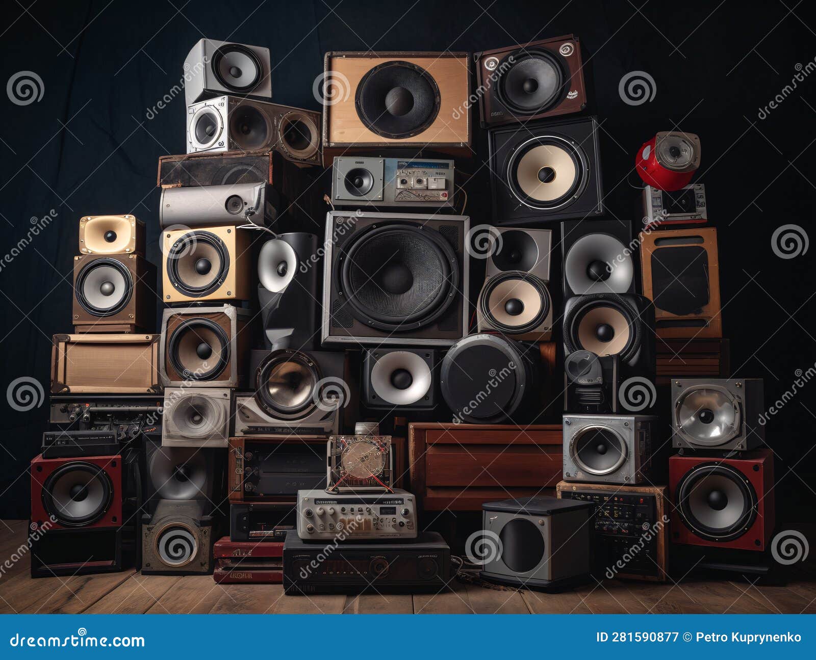 Bunch Of Stacked Knitted Pastel Color Sweaters Scarf And Hat With ...