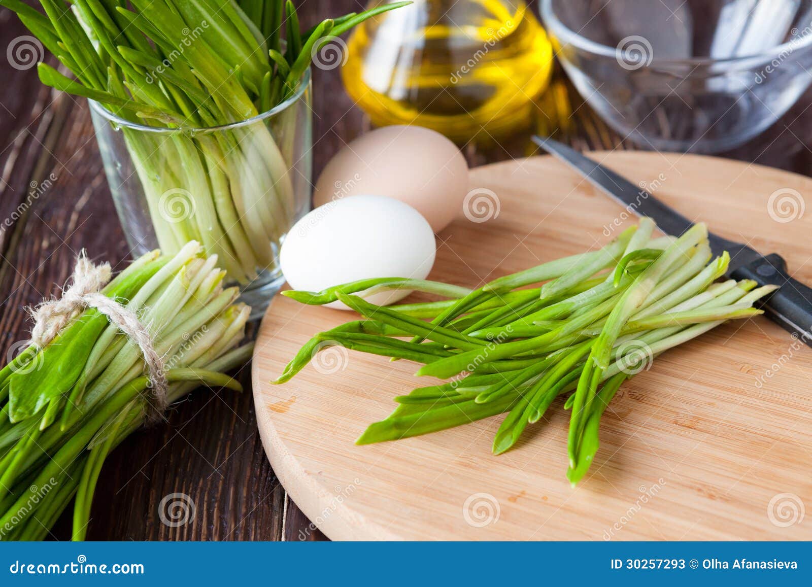 Bunch of Spring Ramson on a Board Stock Image - Image of dish, wild ...
