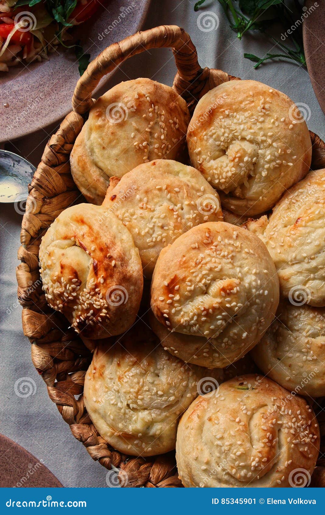 Bunch of Squash Buns in Basket Stock Image - Image of craft, gourd ...