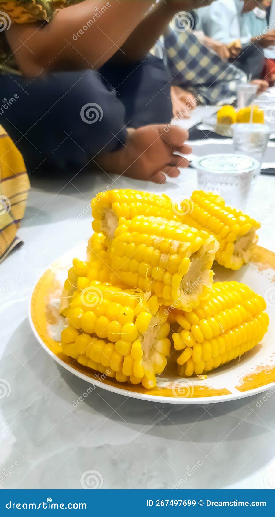 A Bunch of Steam Sweet Corn for Snack Stock Image - Image of snack ...
