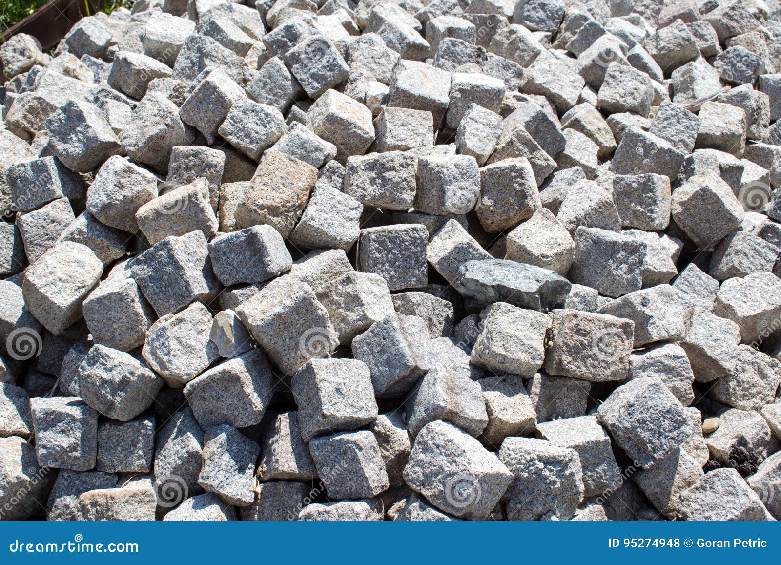 A Bunch of Stone Blocks Ready for Reconstruction Stock Photo - Image of ...